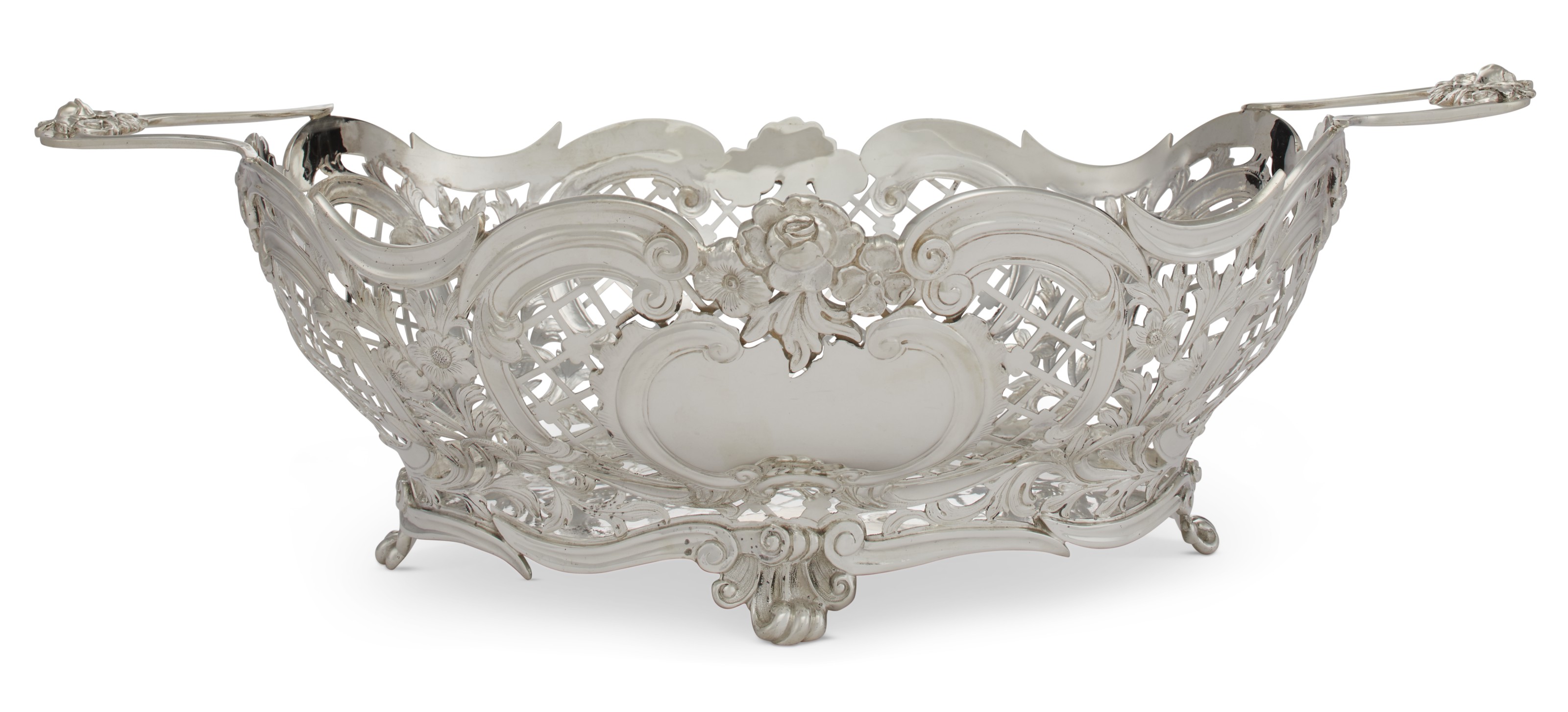 A VICTORIAN SILVER BASKET, MARK OF SUSANNAH BRASTED, LONDON, 1889 ...