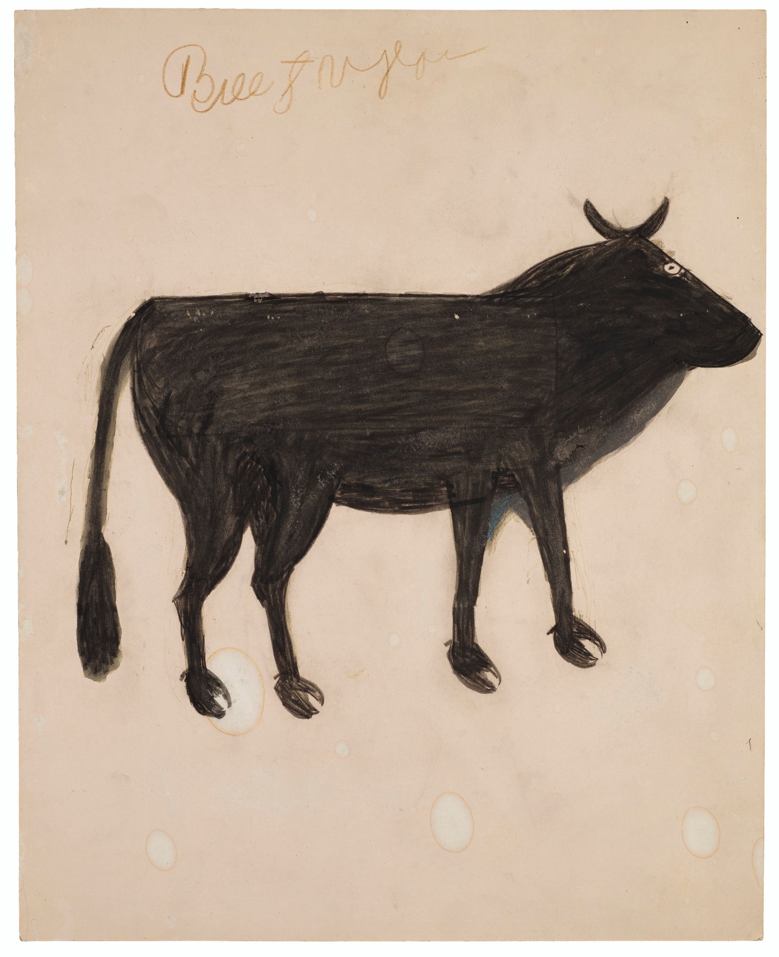 Bill Traylor (circa 1853-1949), Black Cow, 1939-1942 | Christie's