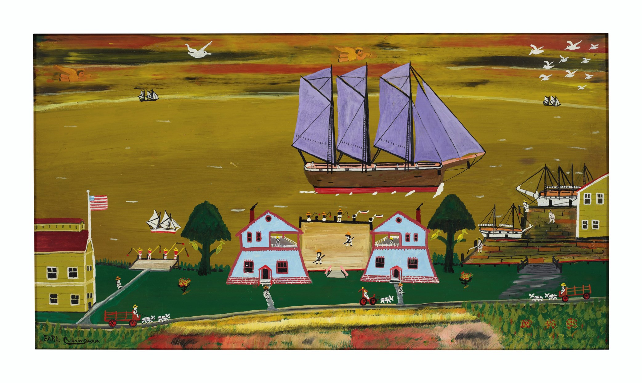 Earl Cunningham (1893-1978), Purple Sail | Christie's