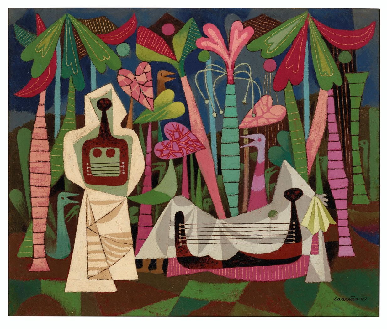 Mario Carreño (1913-1999), Figuras en el palmar (also known as Under ...