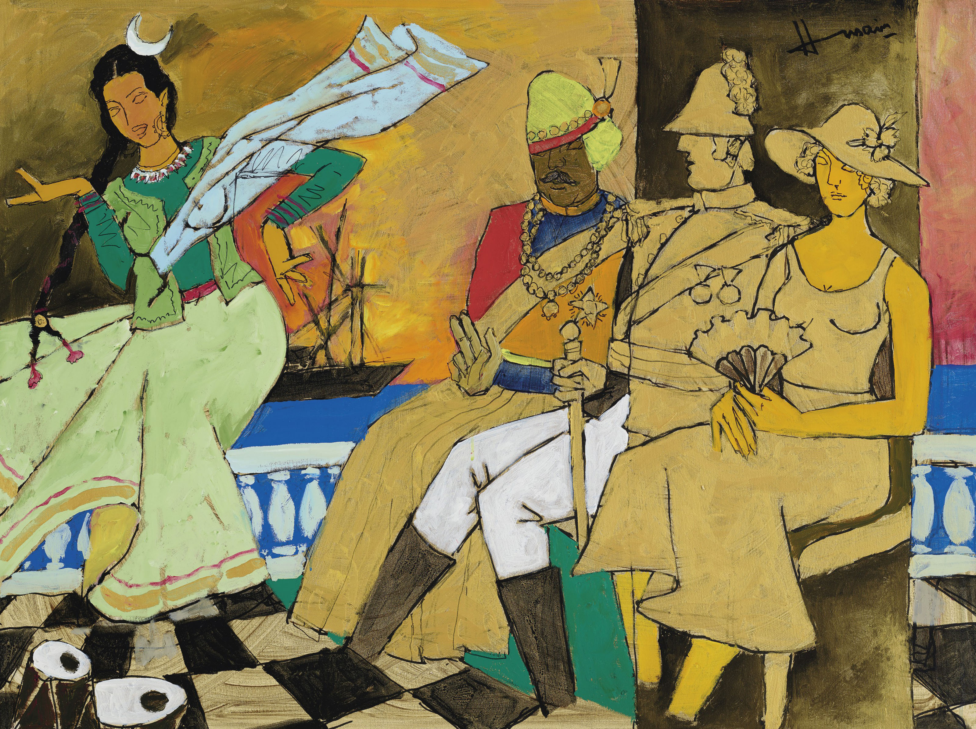 MAQBOOL FIDA HUSAIN (1913-2011) , Untitled (Raj Series) | Christie's