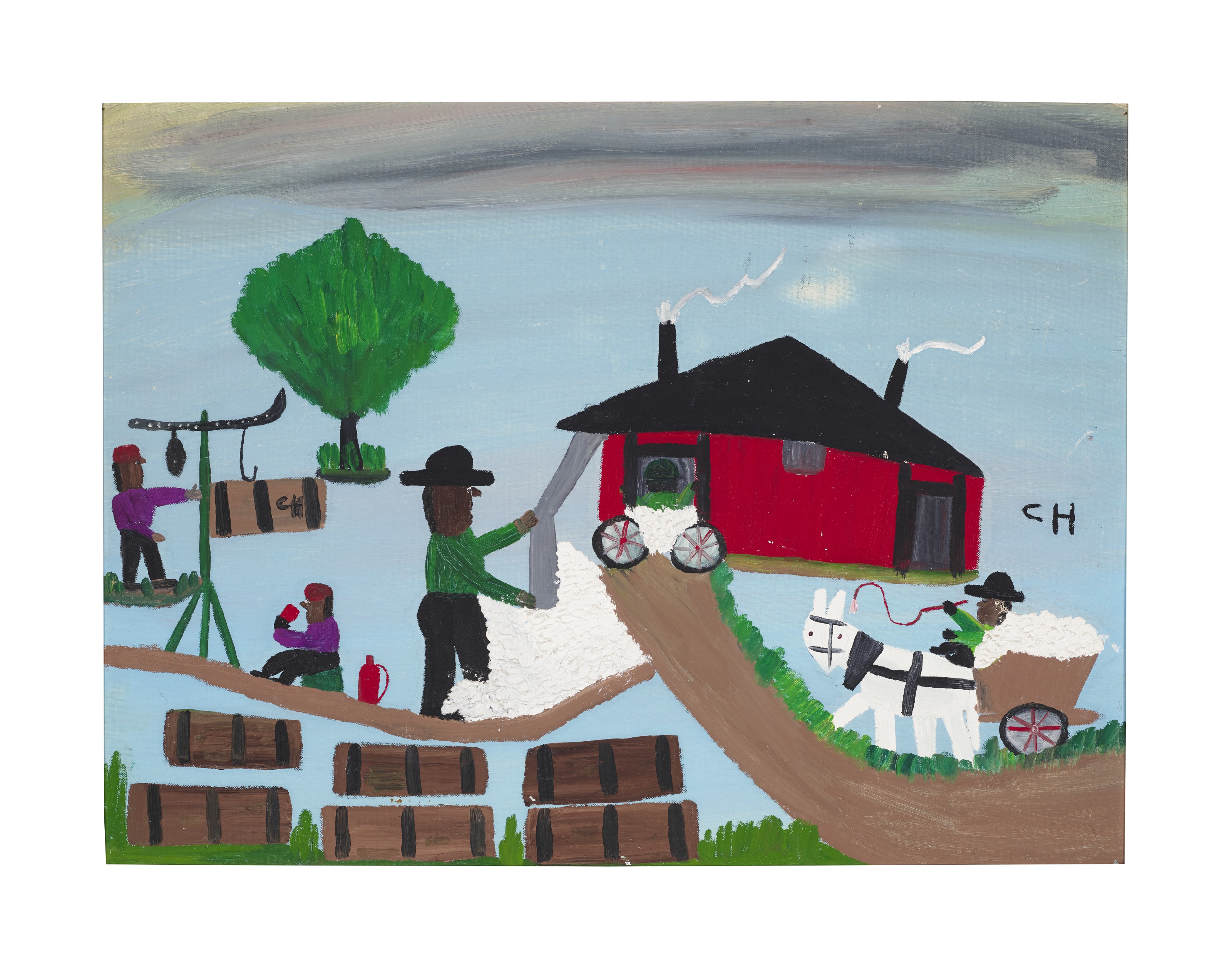 Clementine Hunter (1887-1988), The Cotton Gin | Christie’s