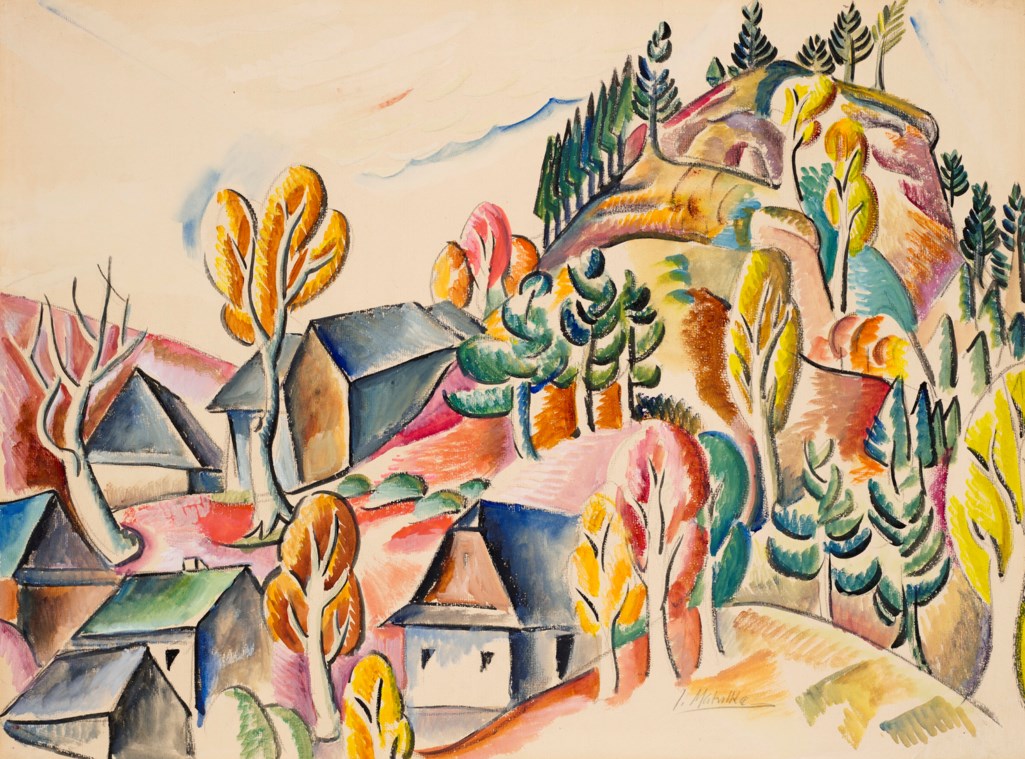 Jan Matulka (1890-1972), Slovak Village-Turi Pole | Christie’s