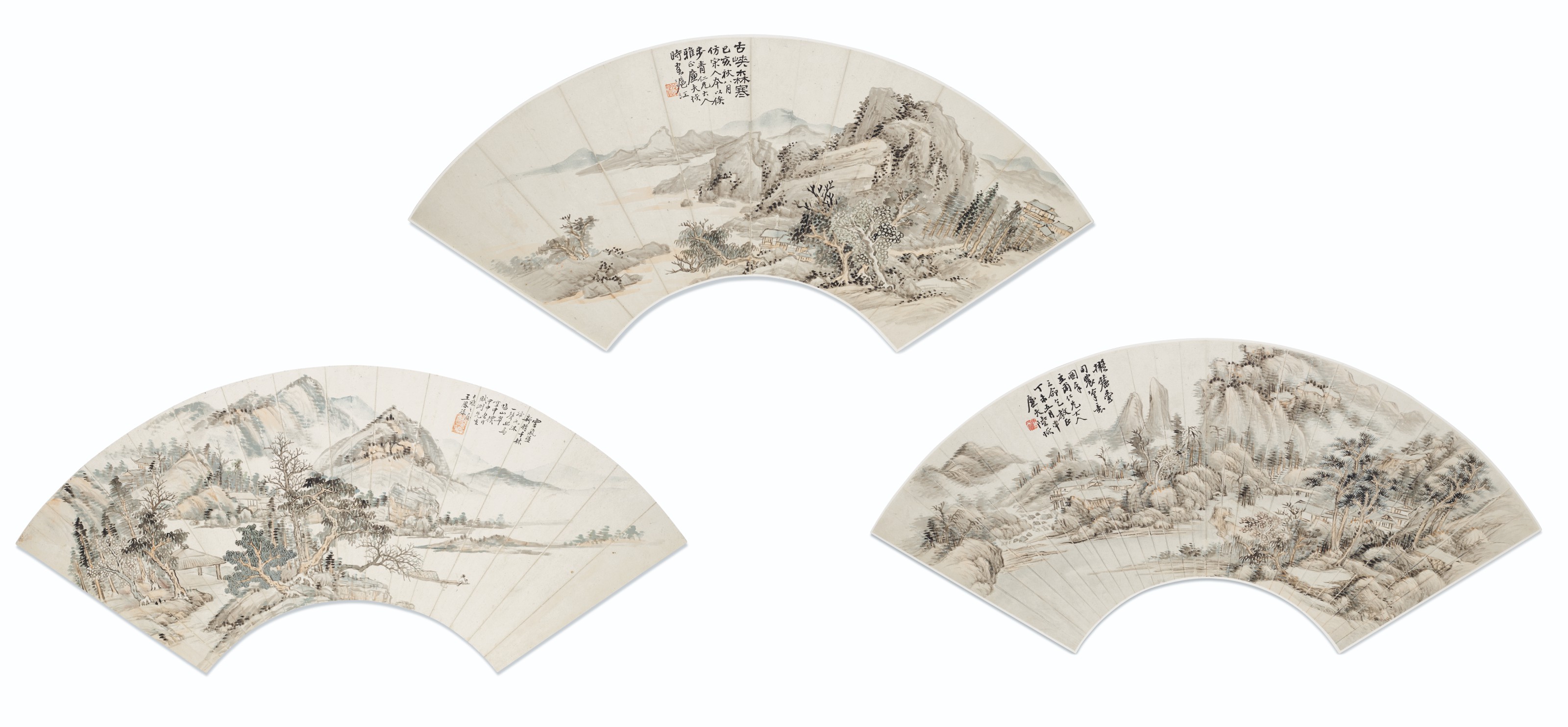 LU HUI (1851-1920) / WANG FENGSUN (20TH CENTURY), Ancient Valley ...