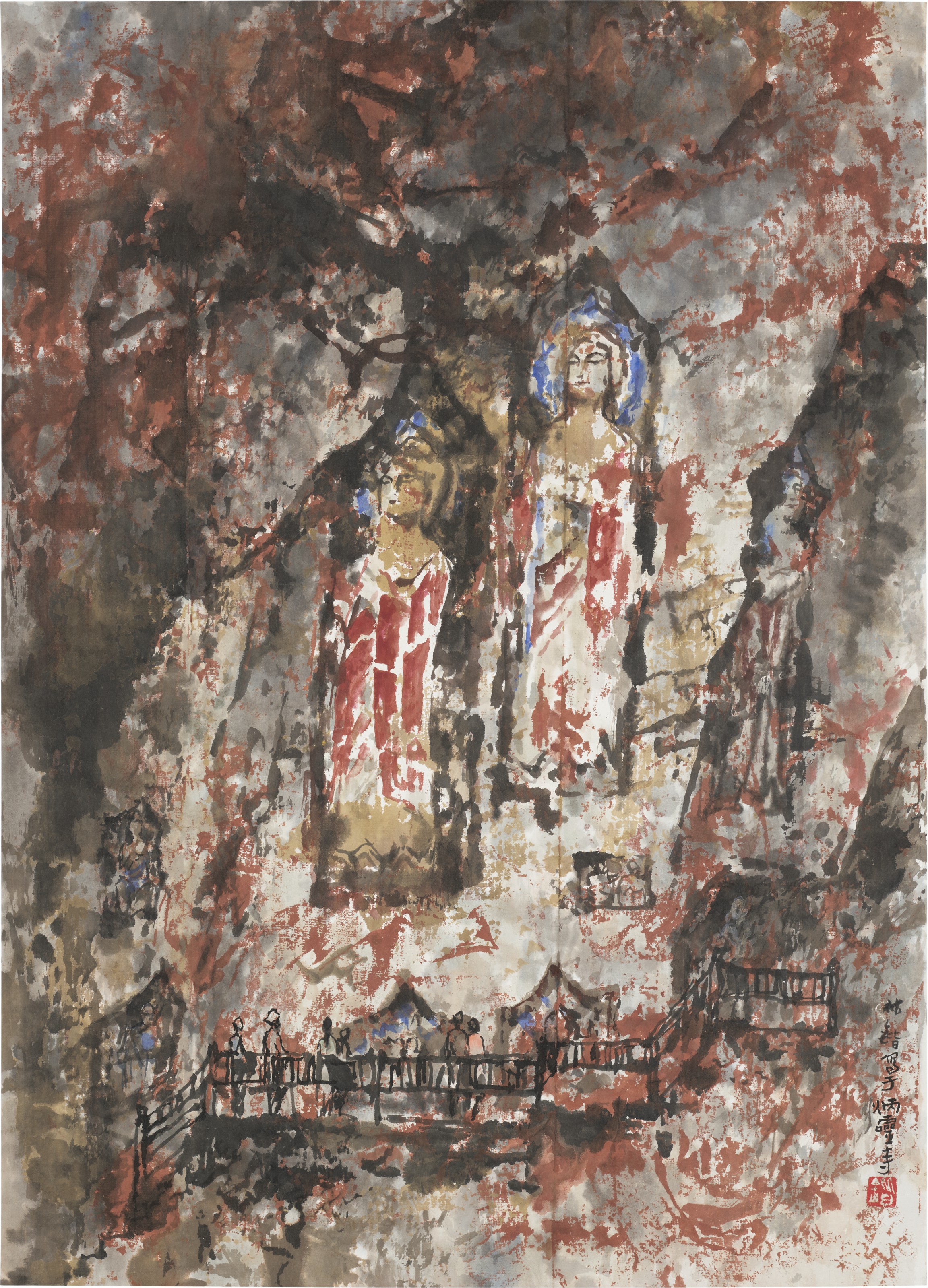 LIN KAI (1924-2006), Bingling Temple Grottoes | Christie’s
