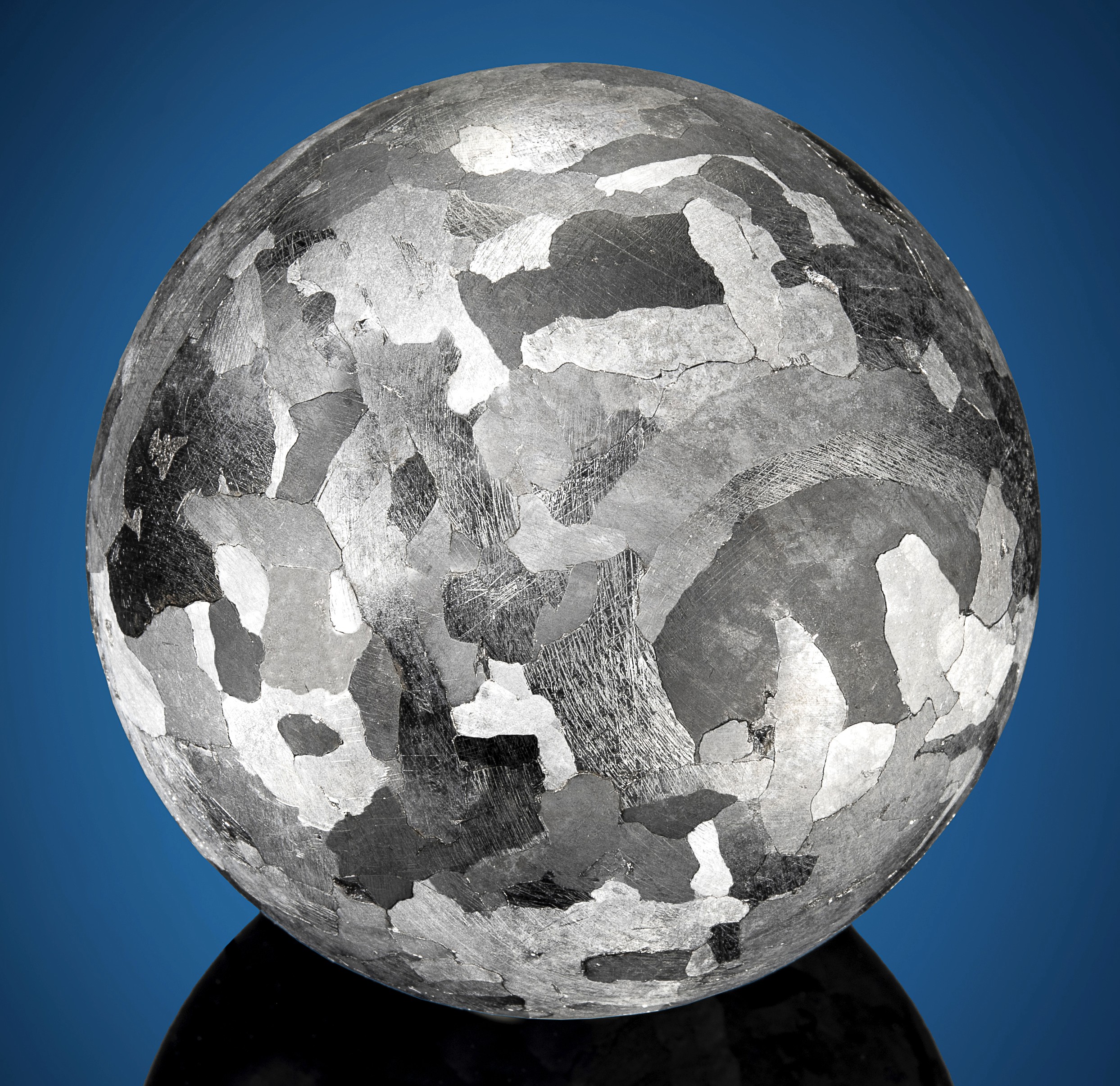 EXTRATERRESTRIAL CRYSTAL BALL — CAMPO DEL CIELO METEORITE SPHERE, Iron ...