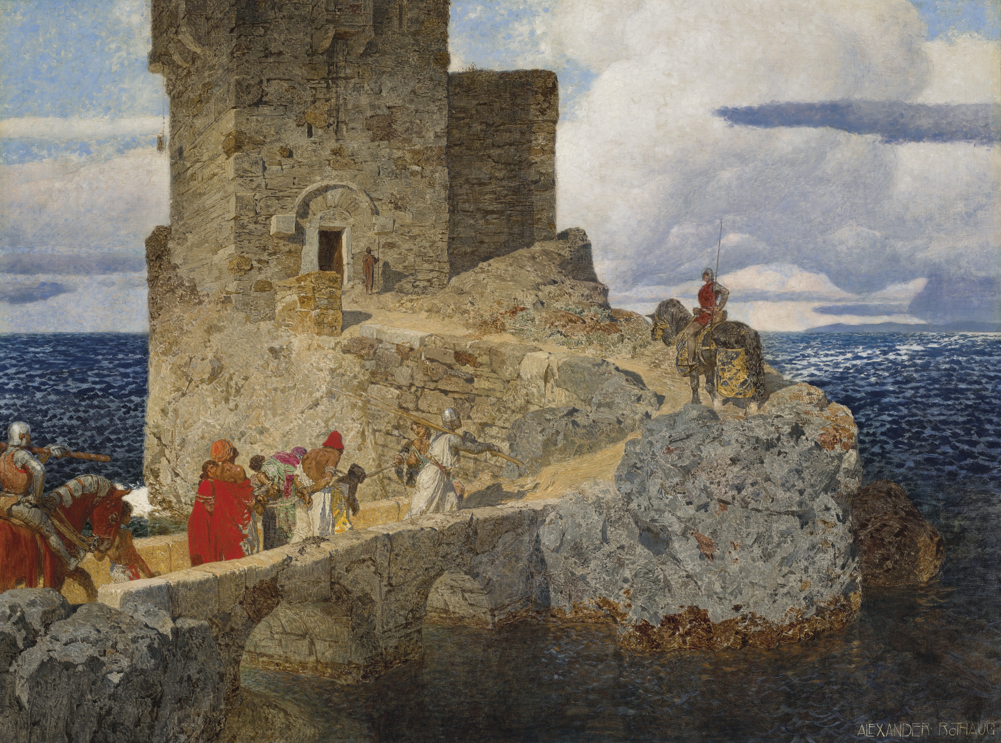 Alexander Rothaug (Austrian, 1870-1946), Maurenturm an der spanische ...