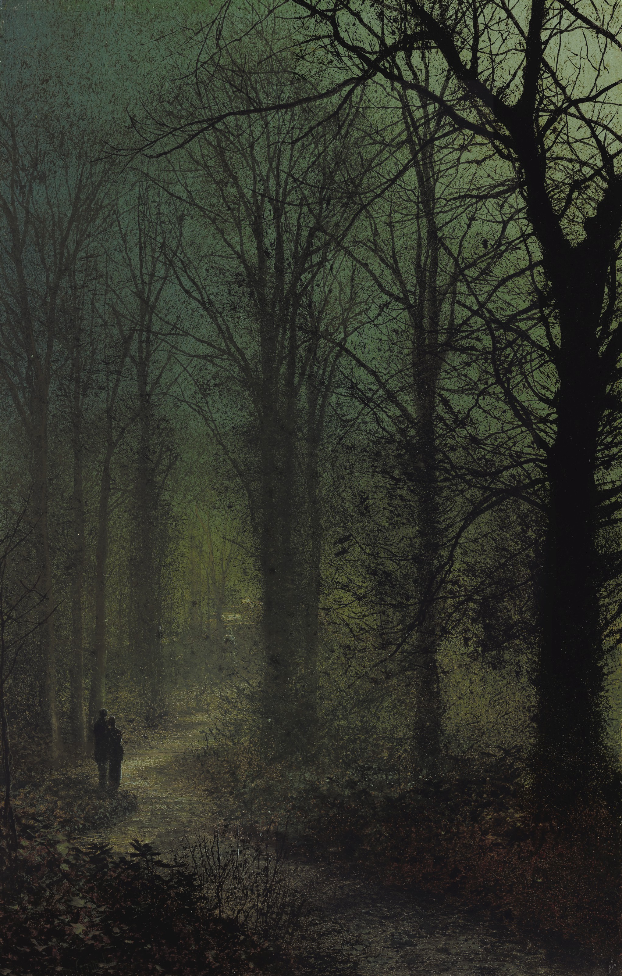 John Atkinson Grimshaw (British, 1836-1893), Thro' the Wood | Christie’s