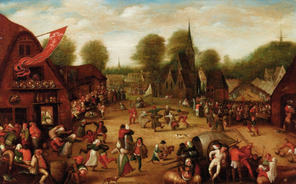CIRCLE OF GILLIS MOSTAERT (HULST 1528-1598 ANTWERP), A village kermis | Christie’s