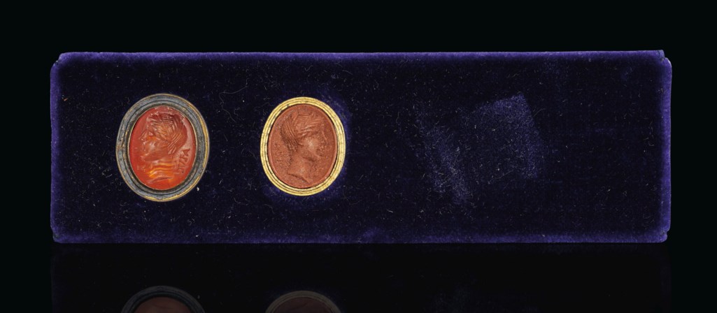THIRTEEN ETRUSCAN AND ROMAN STONE ENGRAVED GEMS, CIRCA 3RD CENTURY B.C ...