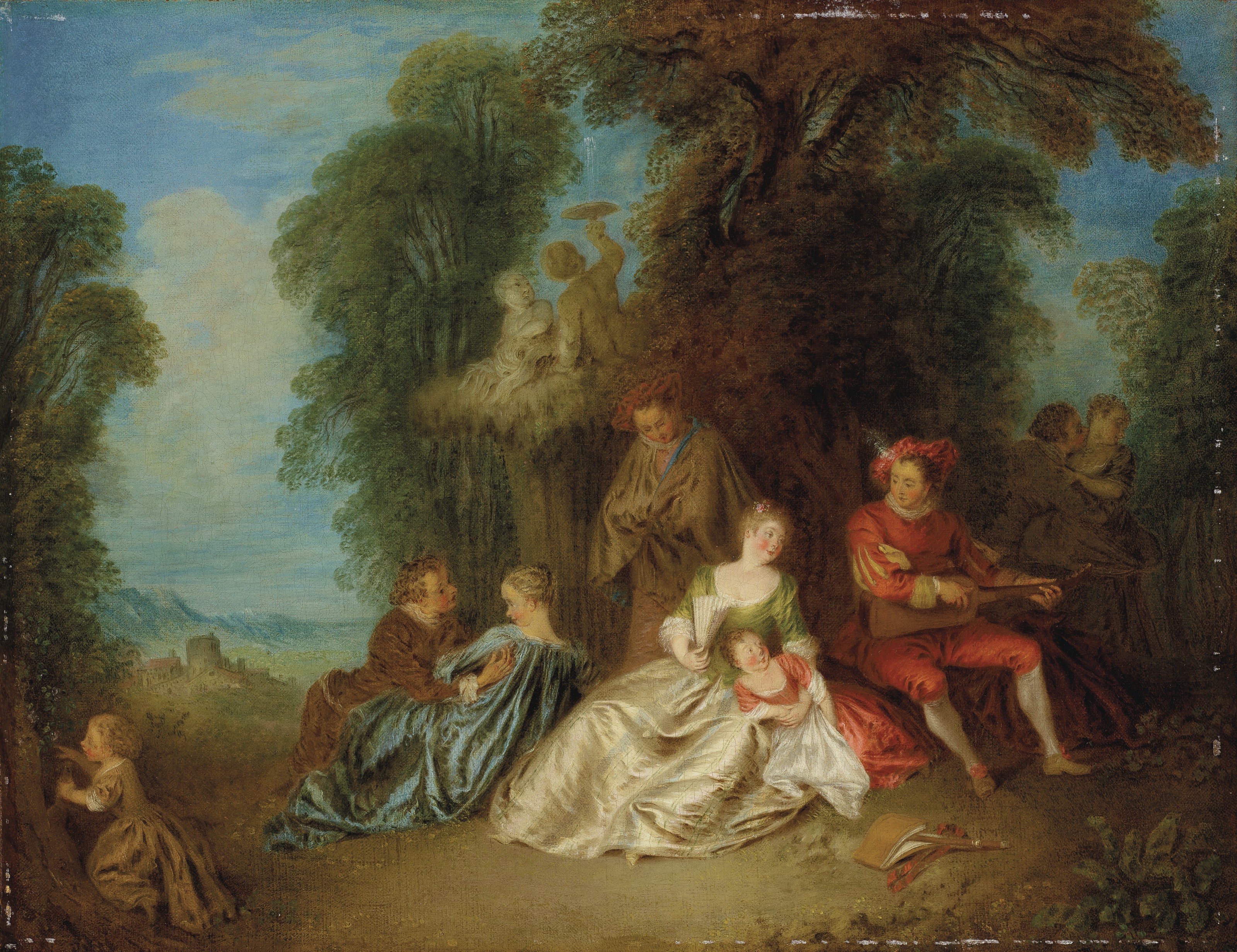 Jean-Baptiste Pater (Valenciennes 1695-1736 Paris) , Fête champêtre ...