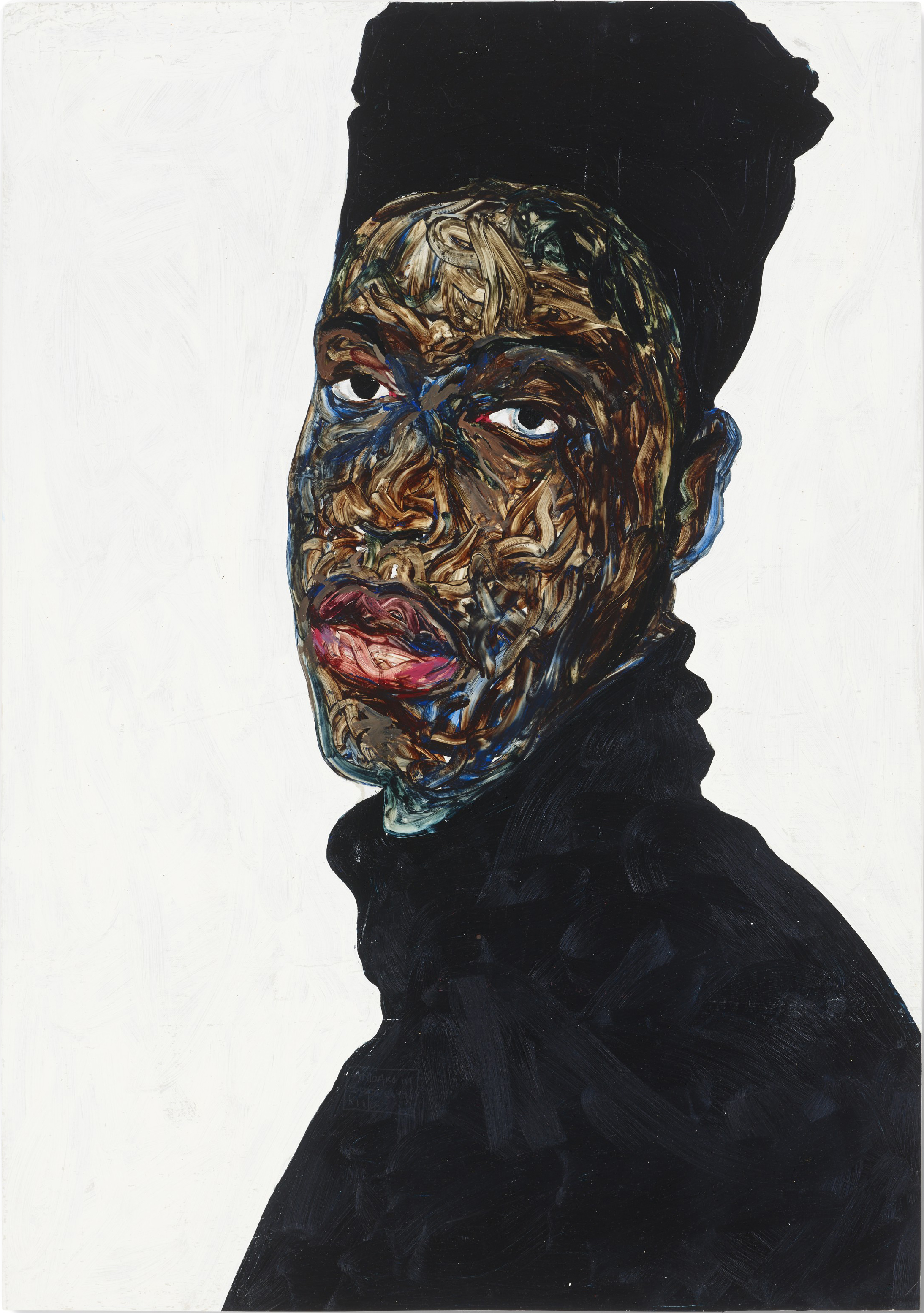 Amoako Boafo (b.1984) , Untitled (Black Turtleneck) | Christie's