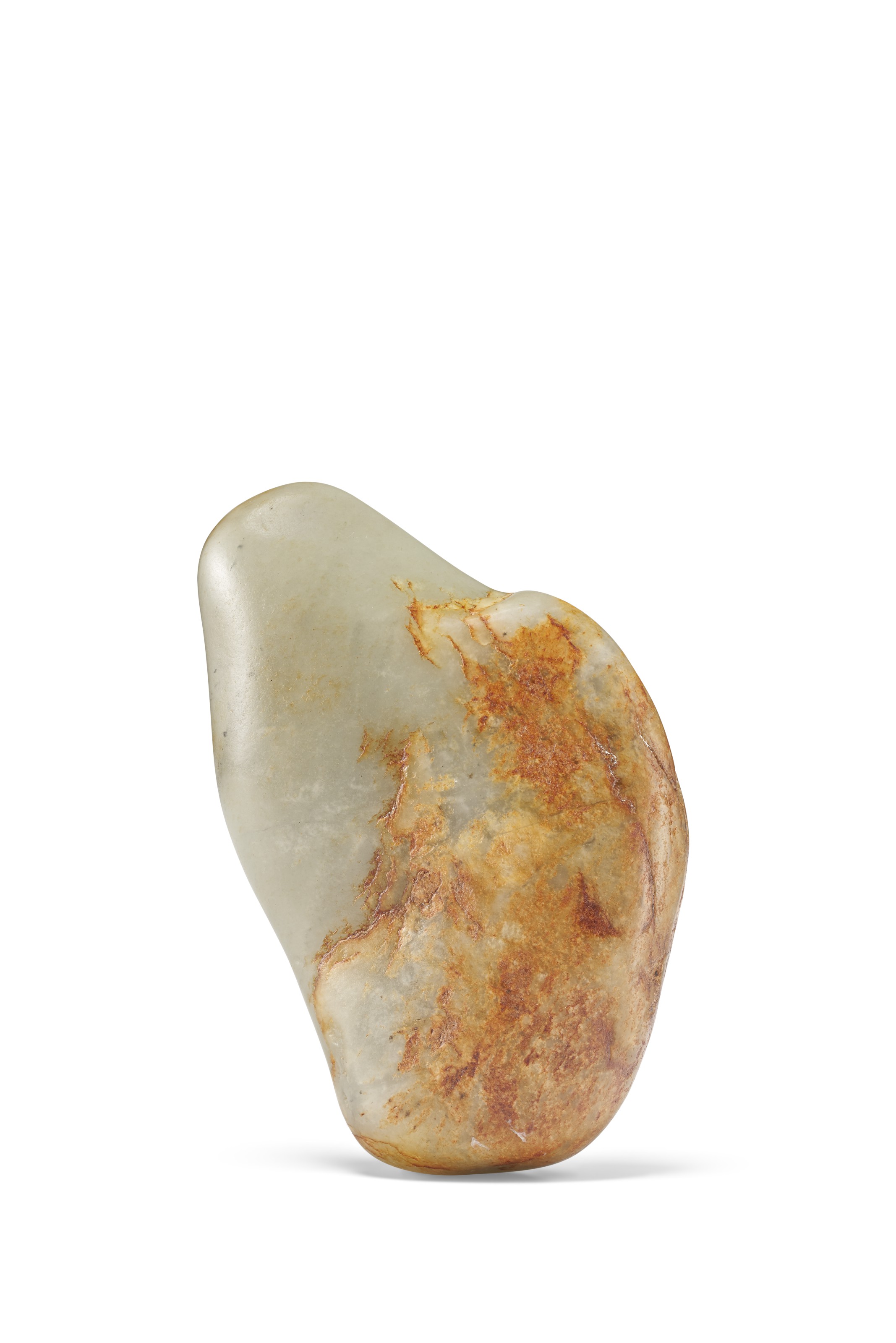 A GREYISH-GREEN AND RUSSET JADE PEBBLE, | Christie’s