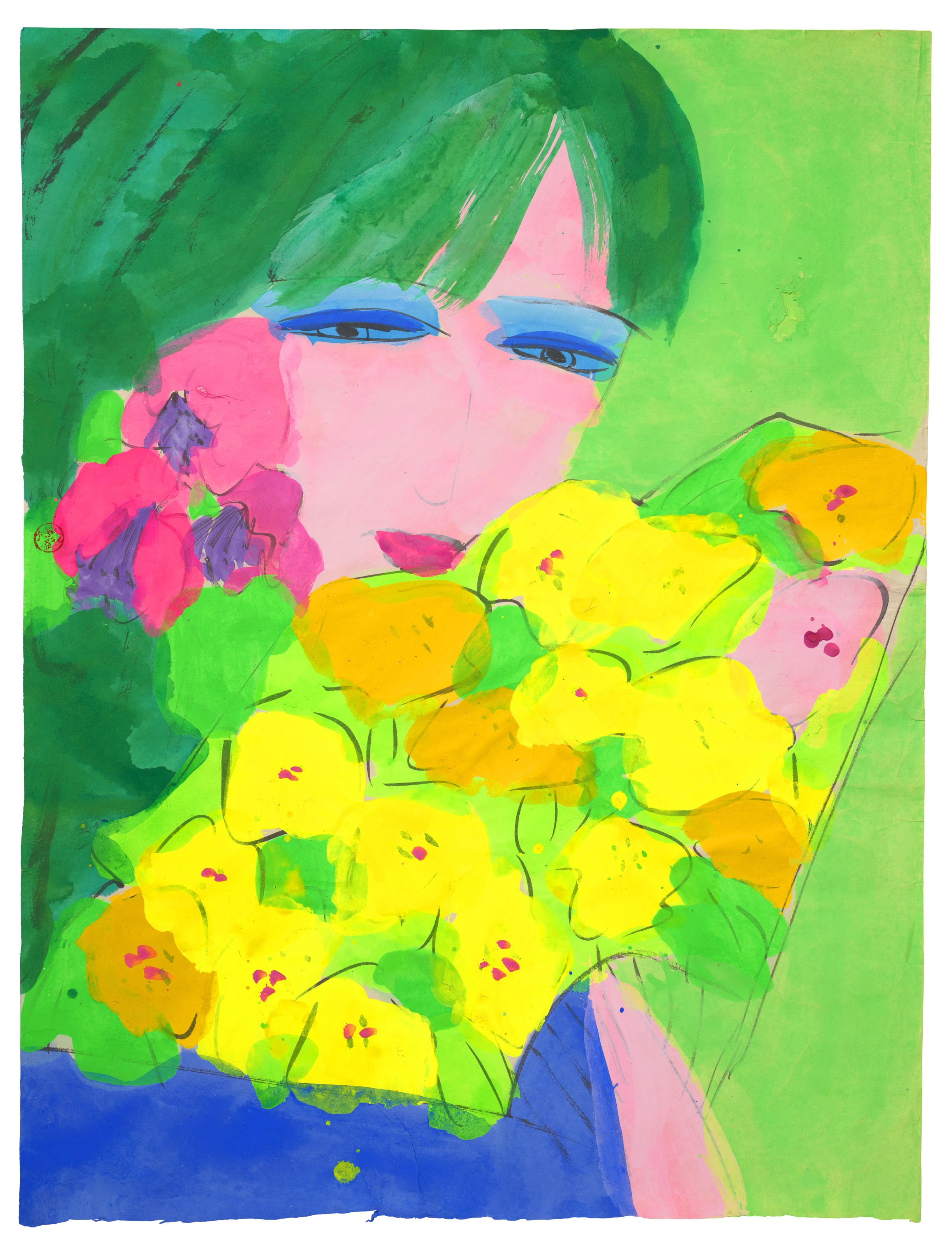 WALASSE TING (DING XIONGQUAN, 1928-2010), Untitled (Lady with Fan ...