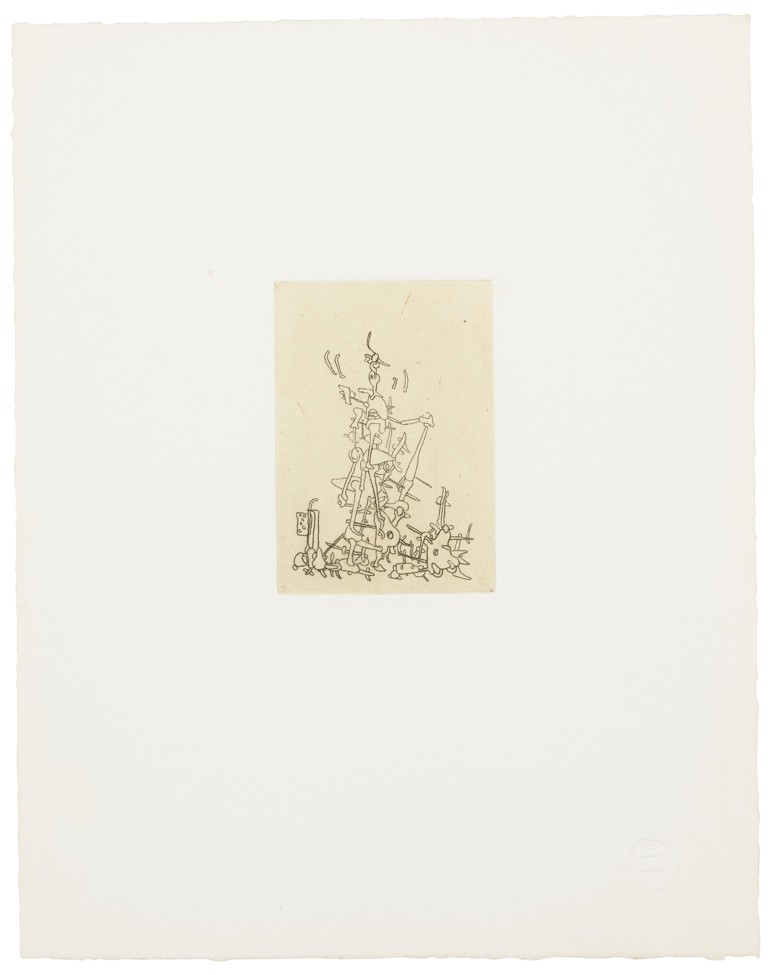YVES TANGUY (1900-1955), Untitled, from Sept microbes vus à travers un ...