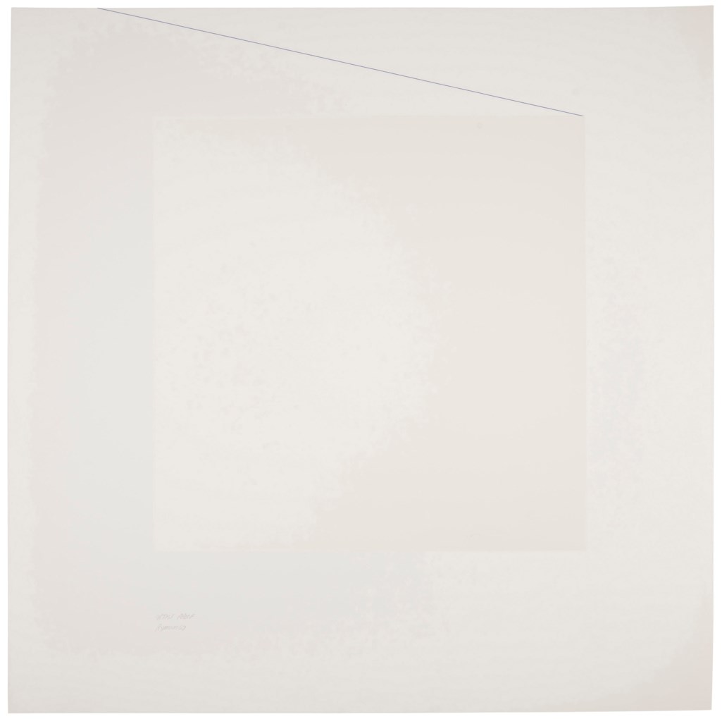 ROBERT RYMAN (B. 1930), Untitled (Blue Line Print) | Christie’s