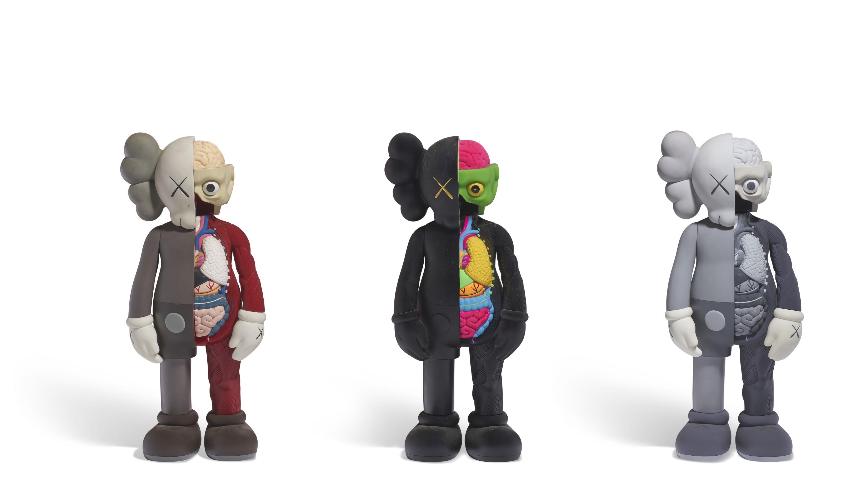 KAWS (B.1974), DISSECTED COMPANION (BROWN), DISSECTED COMPANION (BLACK ...