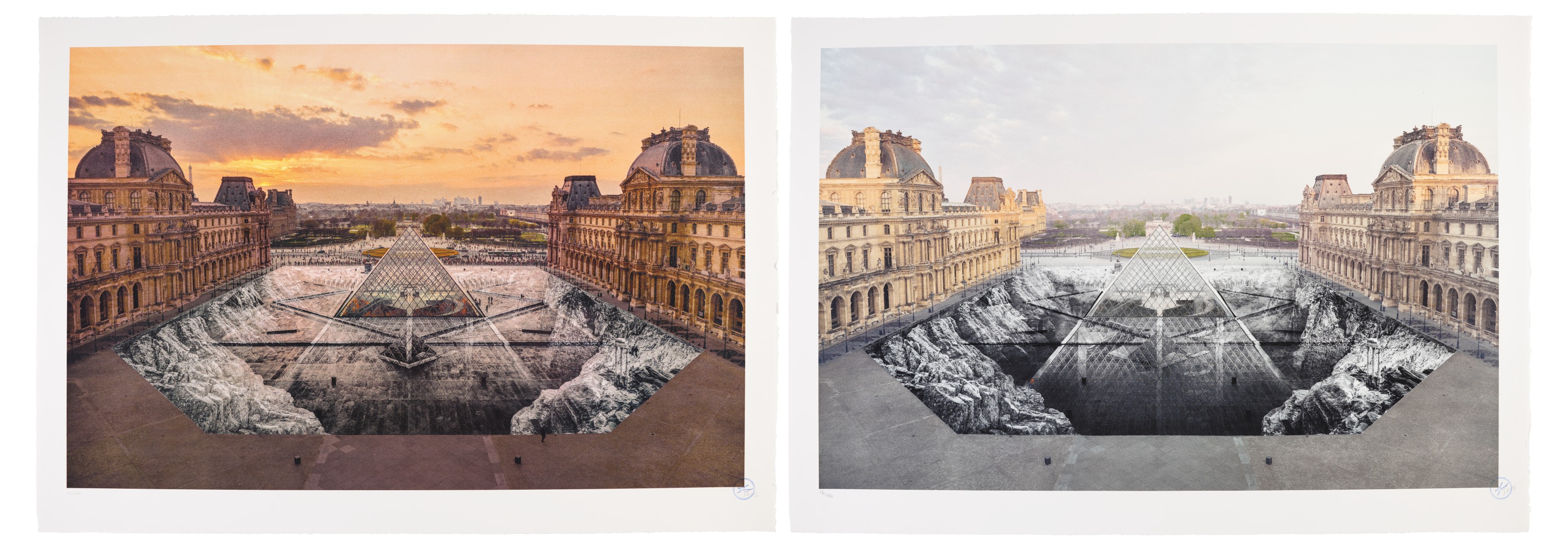 JR (B. 1983), JR au Louvre, 29 Mars 2019, 19h01 © Pyramide, architecte ...