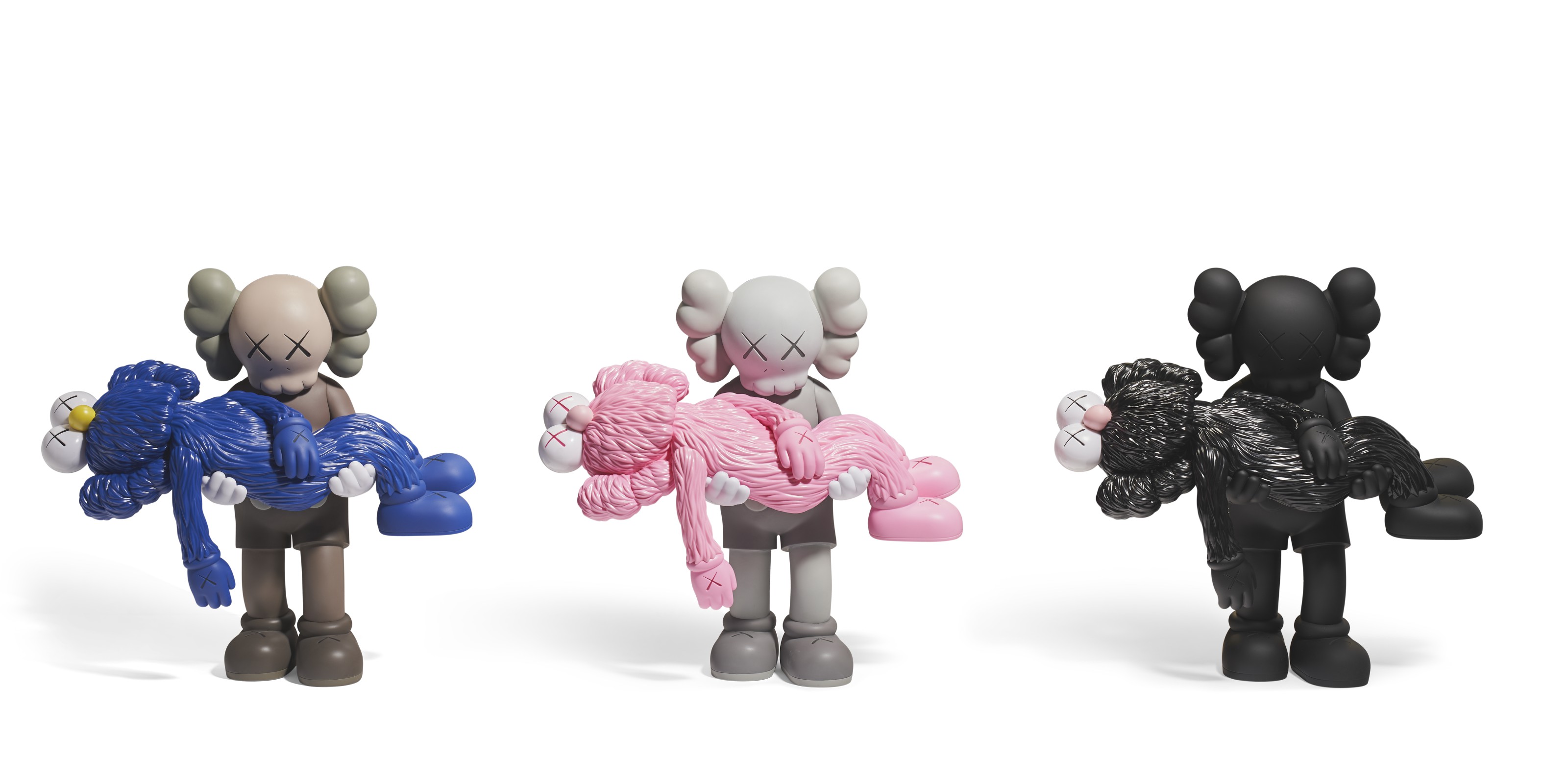 KAWS (B.1974), GONE (GREY); GONE (BLACK); and GONE (BROWN) | Christie’s