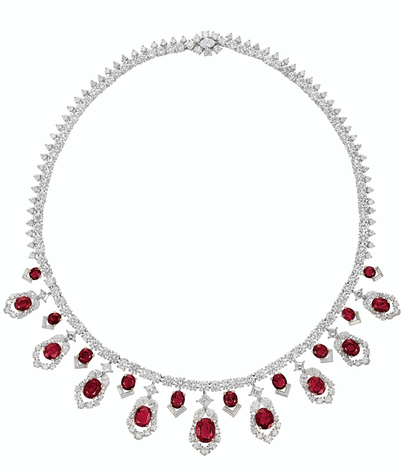 RUBY AND DIAMOND NECKLACE, CARTIER | Christie's