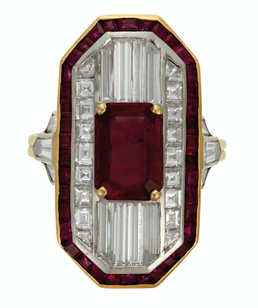 RUBY AND DIAMOND RING, HARRY WINSTON