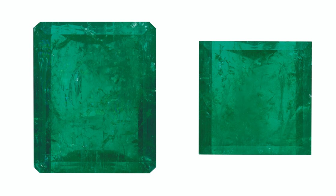 TWO UNMOUNTED EMERALDS | Christie's