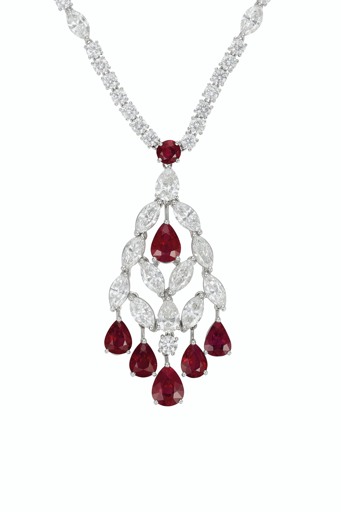 RUBY AND DIAMOND NECKLACE, GRAFF | Christie's