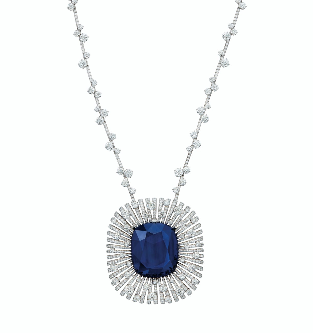 SAPPHIRE AND DIAMOND NECKLACE | Christie's