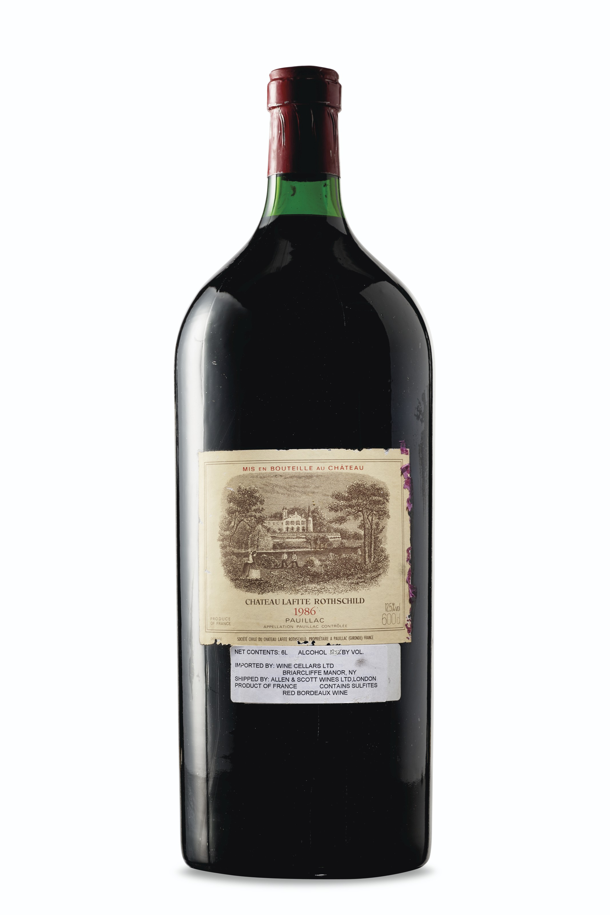 Château Lafite-Rothschild 1986, Pauillac, 1er cru classéWorn and ...