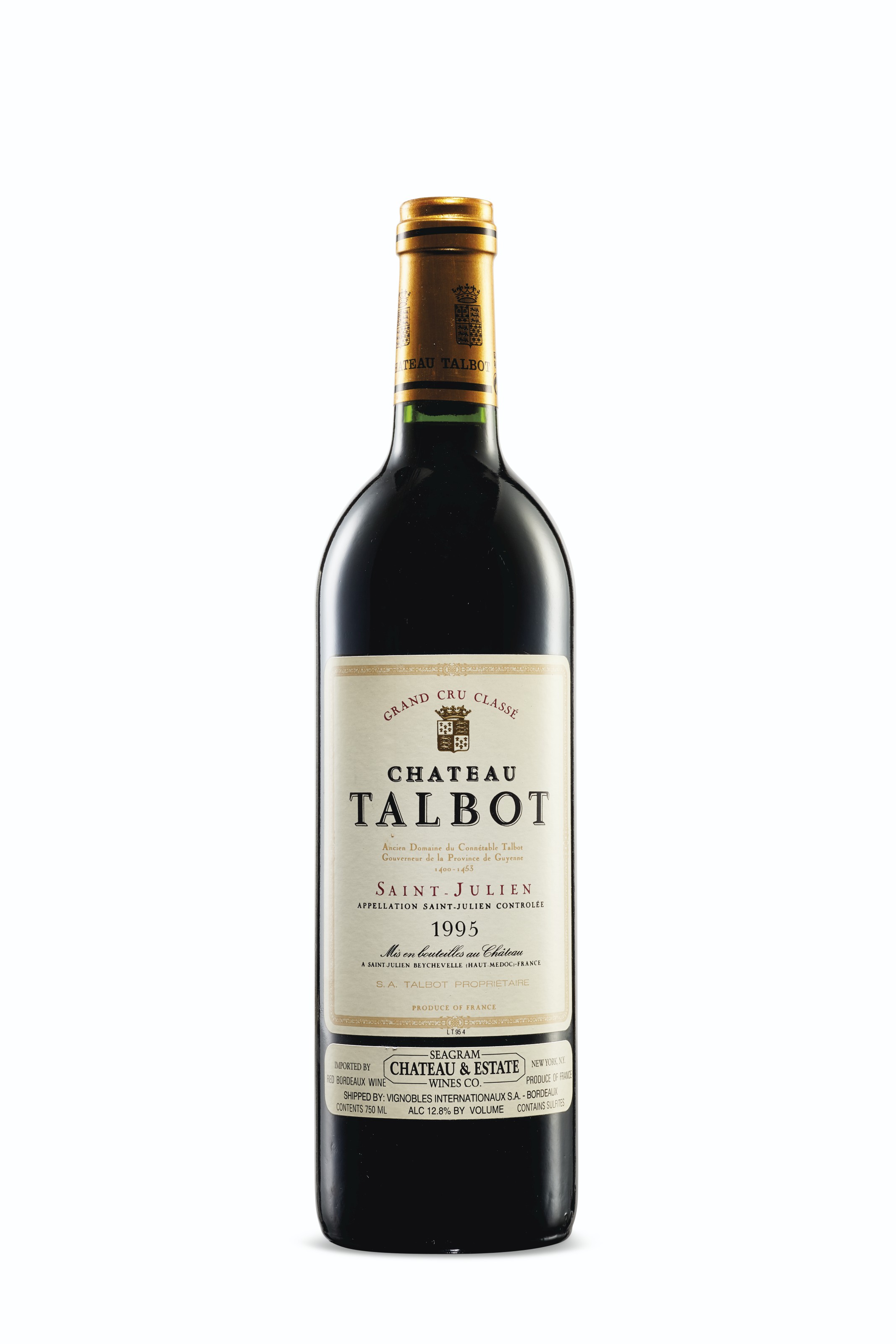 Château Talbot 1995, Saint-Julien, 4ème cru classéGood appearanceLevels ...