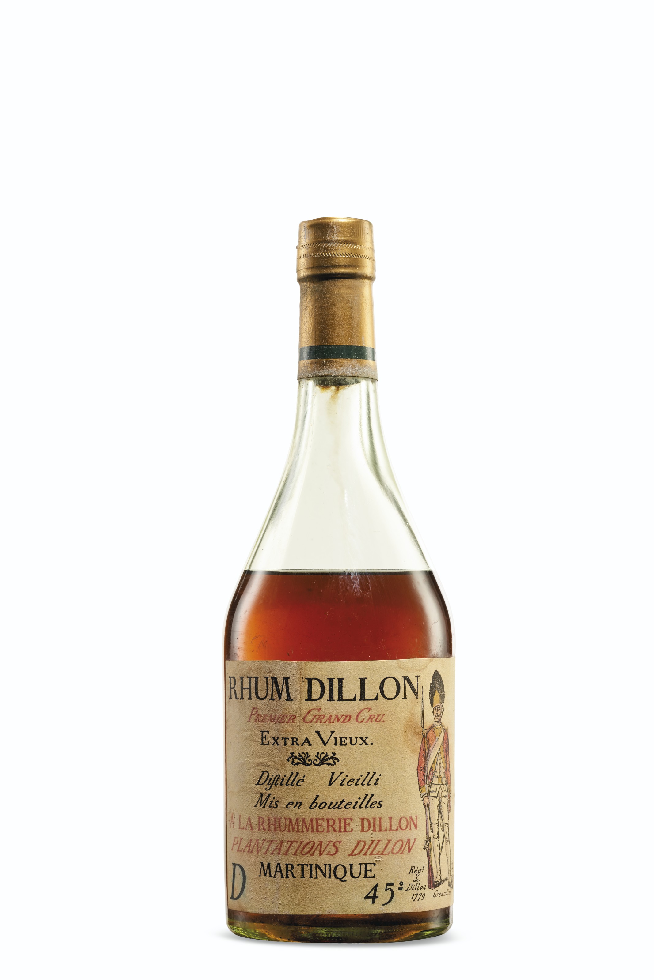 Rhum Dillon, 1er Grand Cru Extra Vieux, Martinique, Driven cork, metal ...