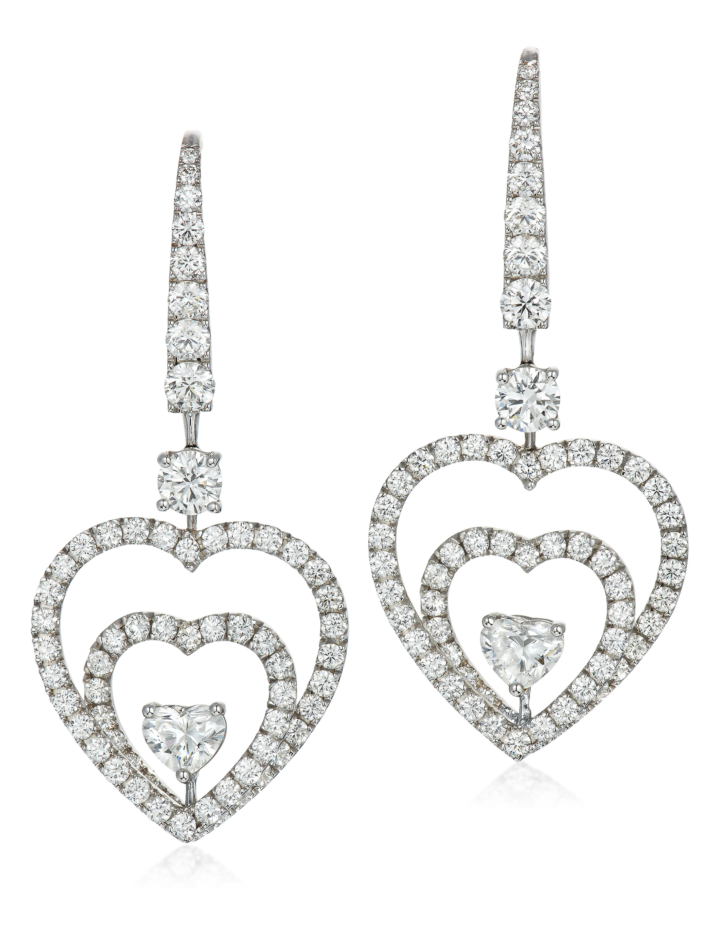GRAFF DIAMOND HEART EARRINGS, | Christie’s
