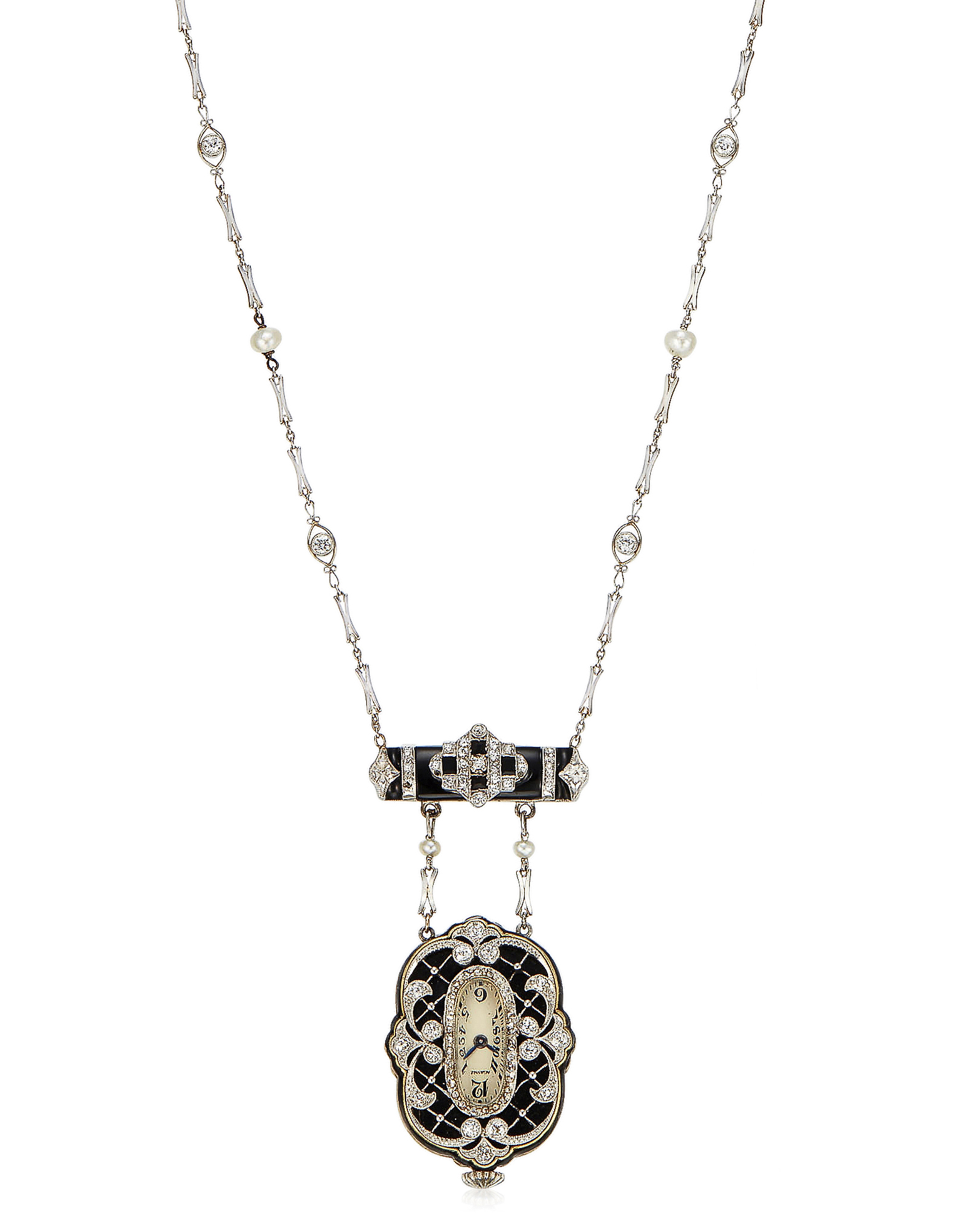 DIAMOND AND PEARL PENDANT WATCH, | Christie’s