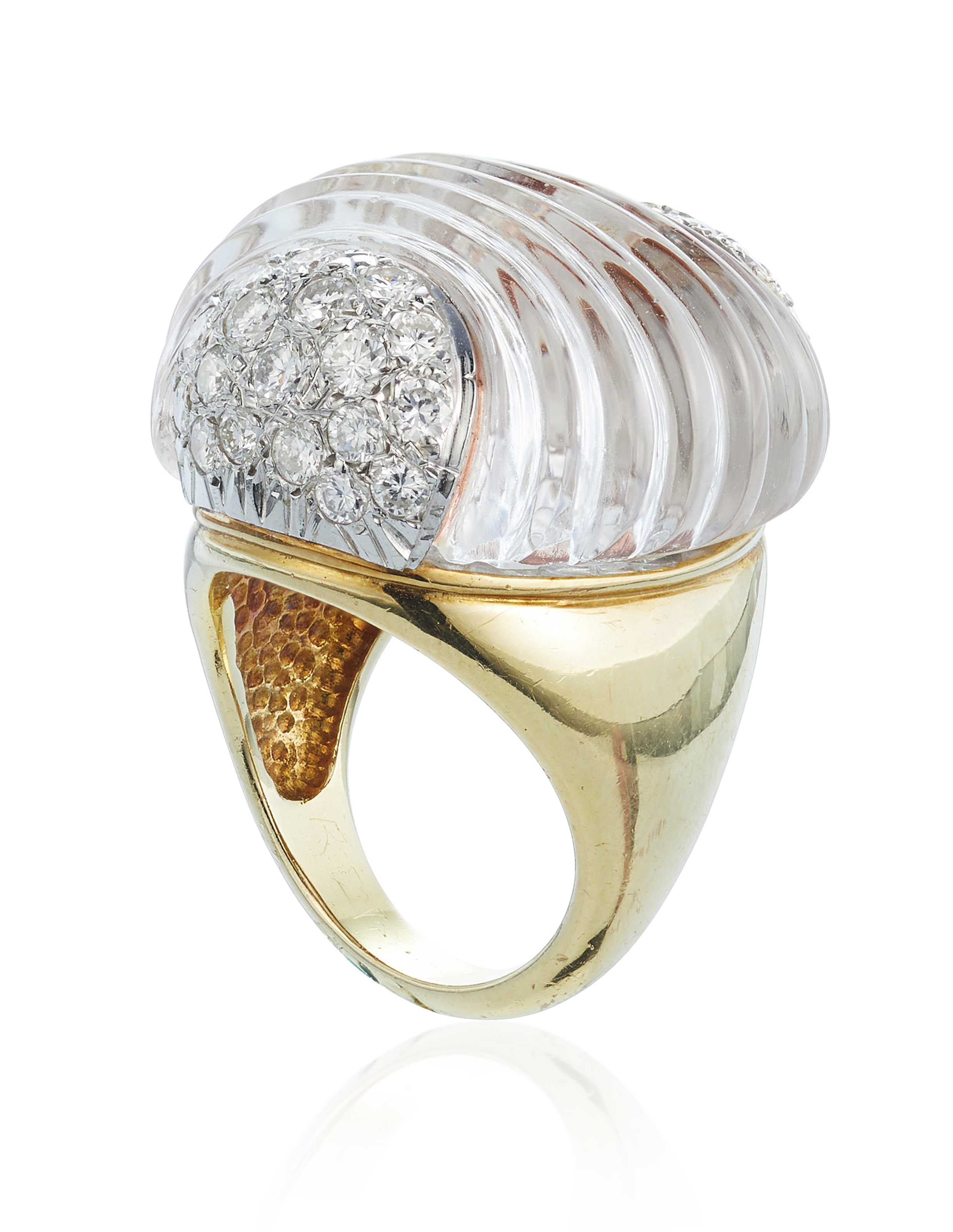ROCK CRYSTAL, DIAMOND AND GOLD RING, | Christie’s