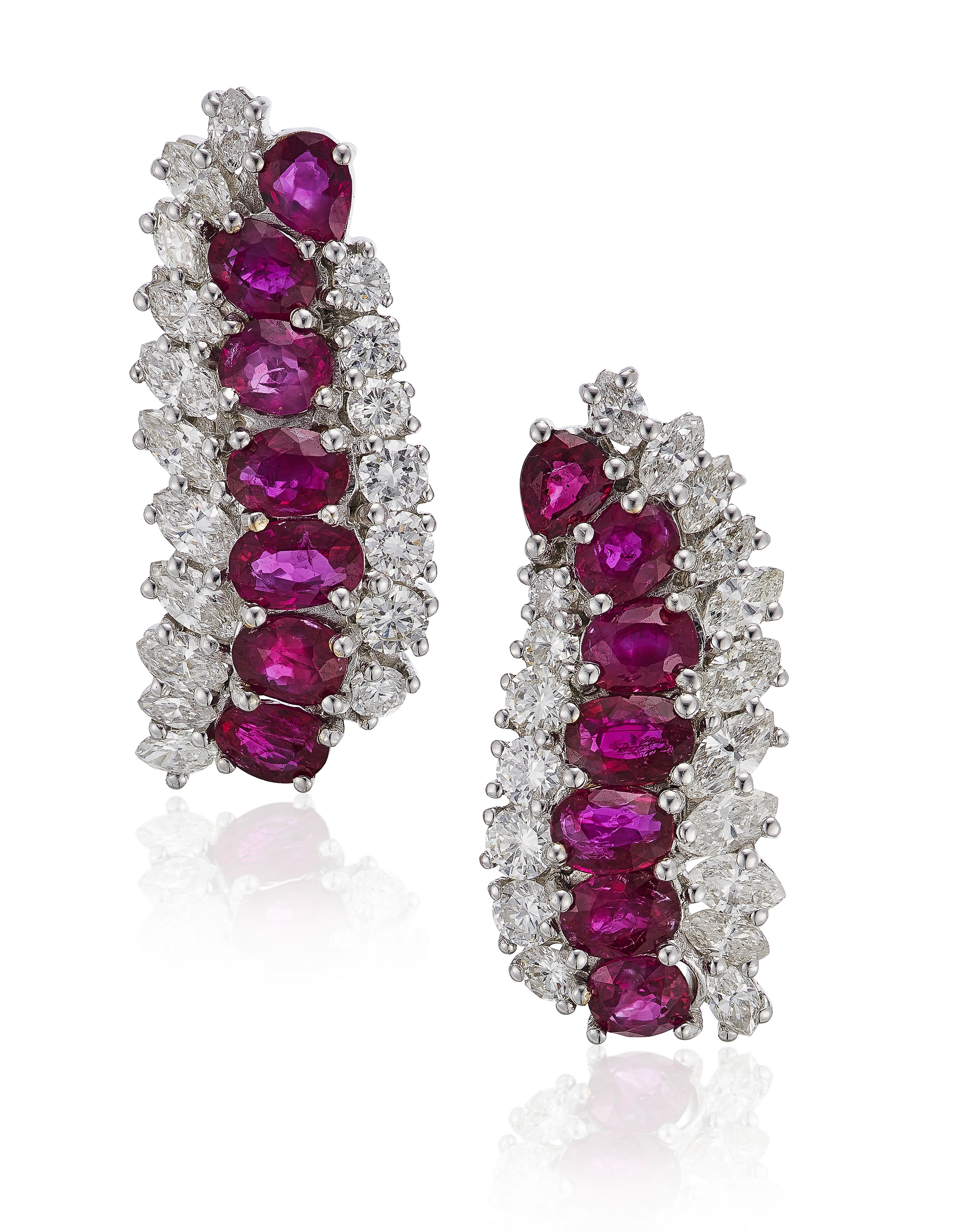 RUBY AND DIAMOND EARRINGS, | Christie’s