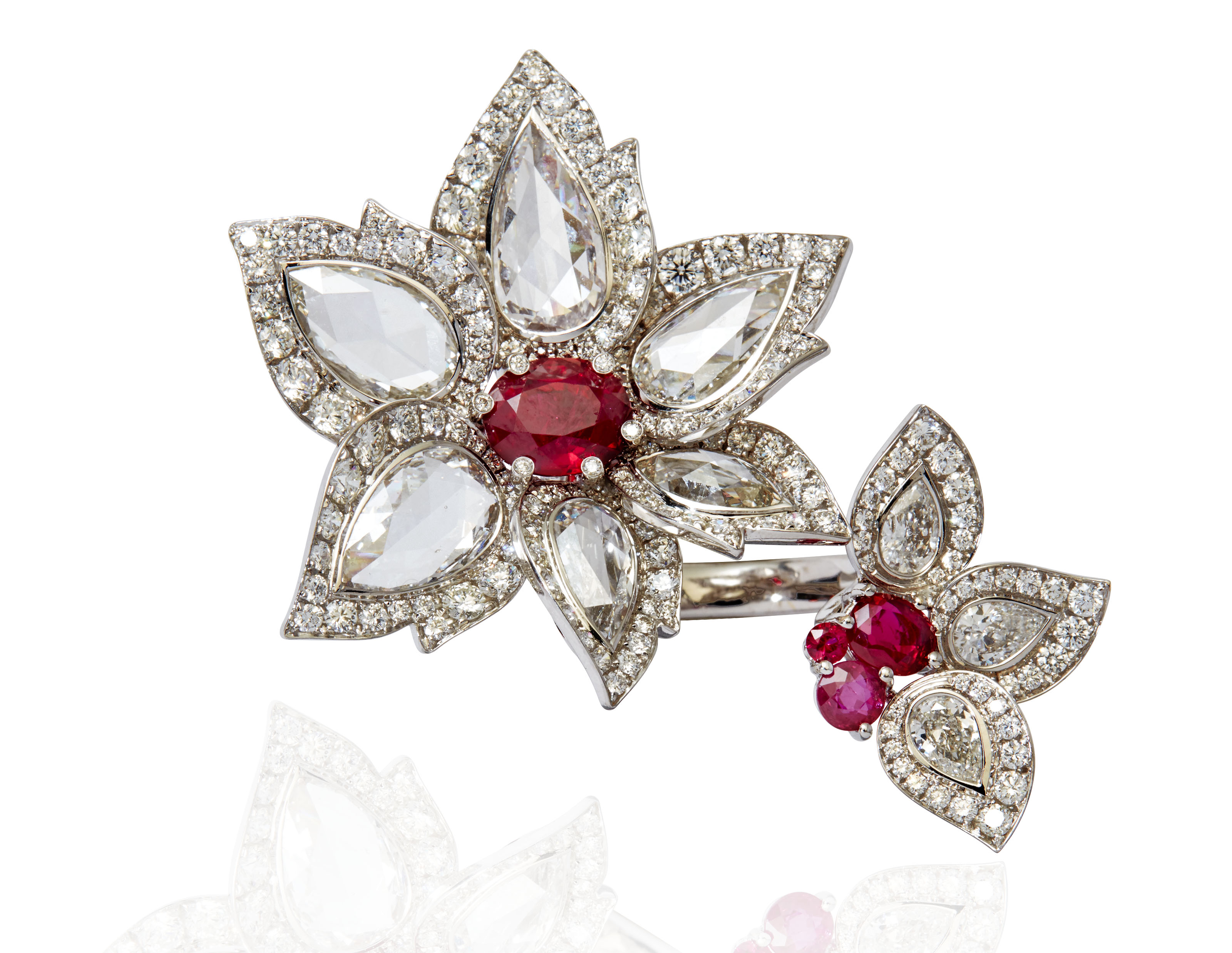 DAVID MORRIS 'PALM' RUBY AND DIAMOND RING, | Christie’s