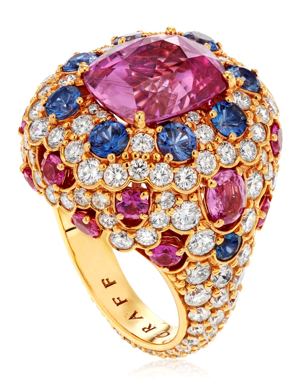 GRAFF PINK SAPPHIRE AND DIAMOND RING, | Christie’s