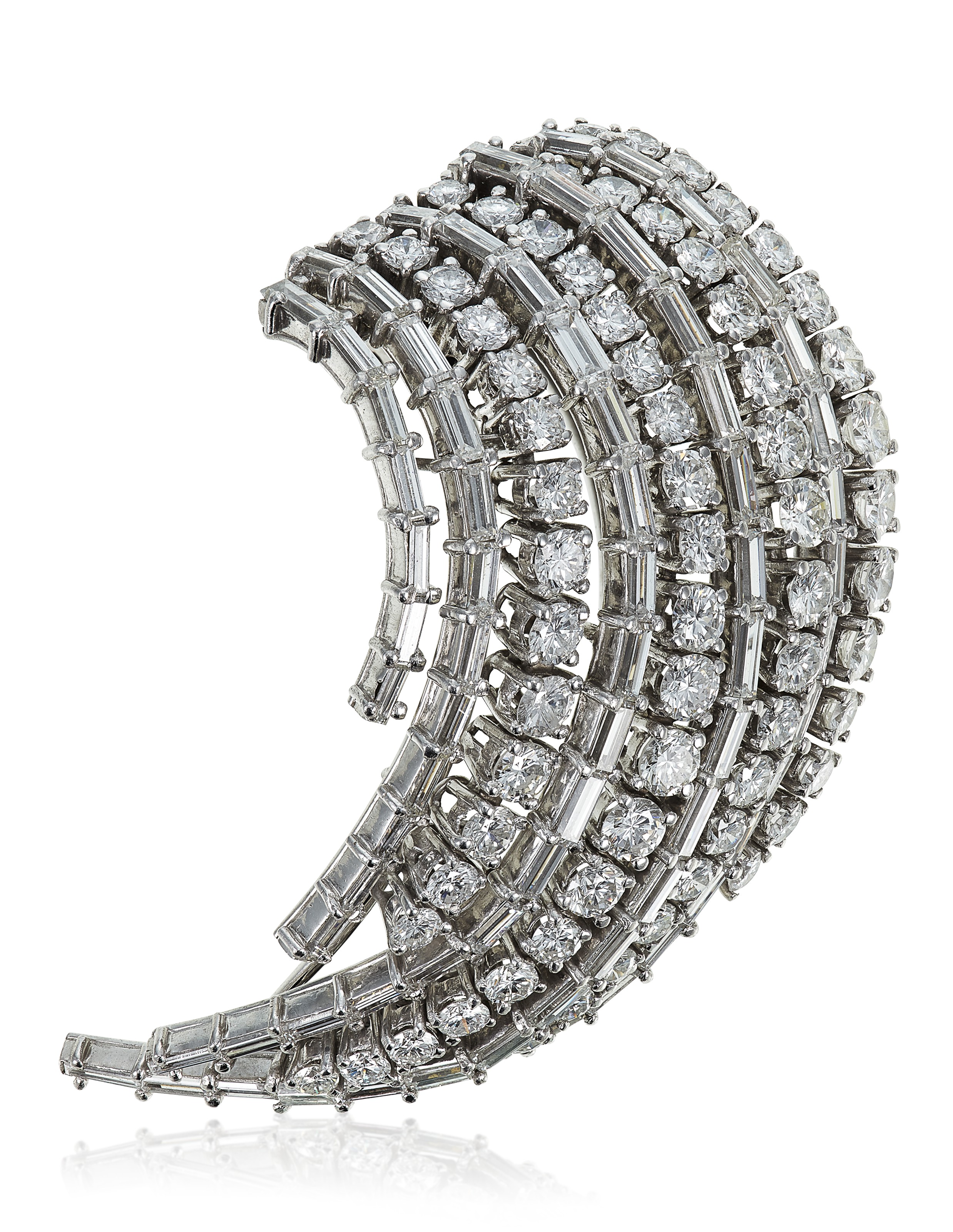 DIAMOND AND PLATINUM BROOCH, | Christie’s