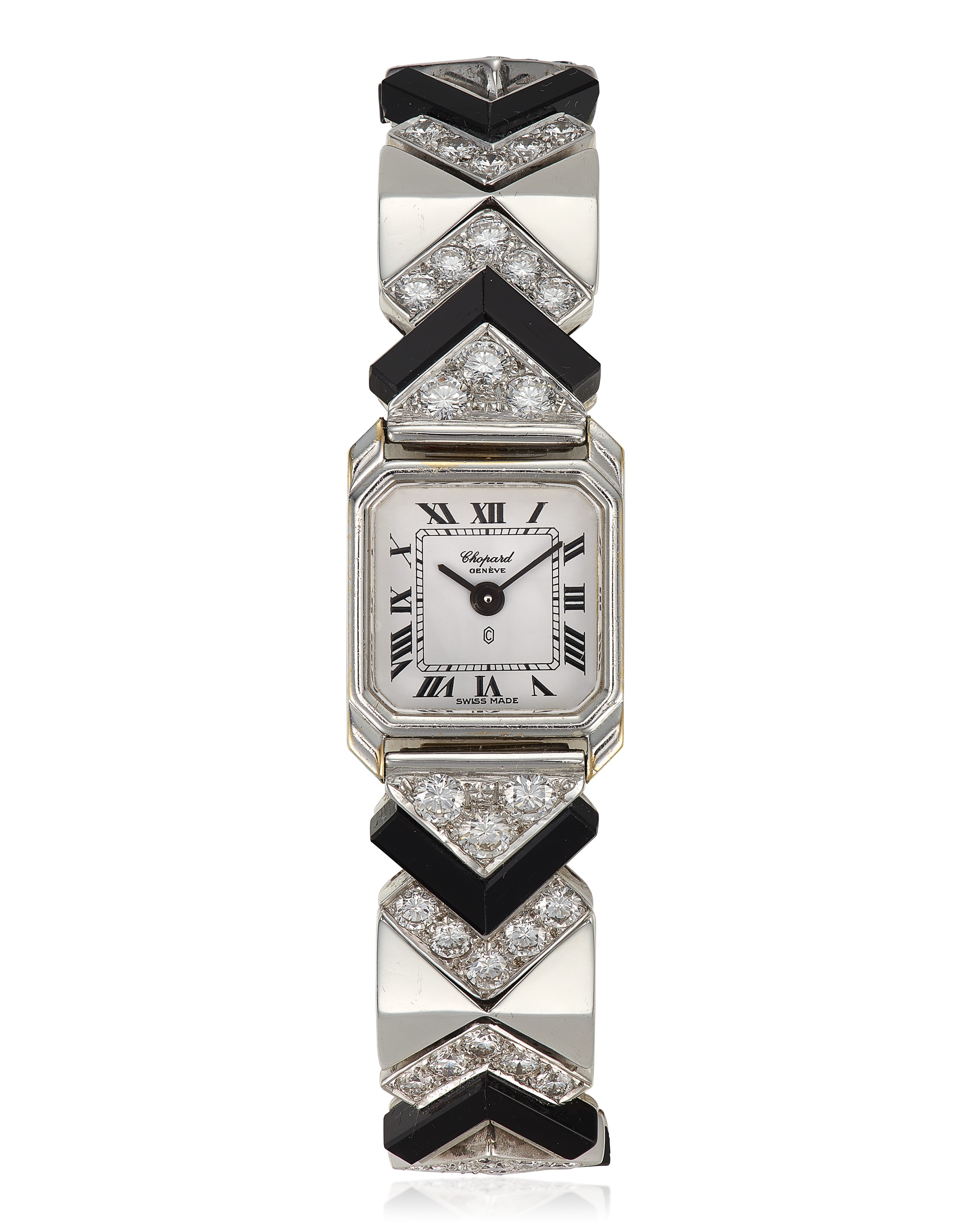 CHOPARD DIAMOND AND ONYX WATCH, | Christie’s