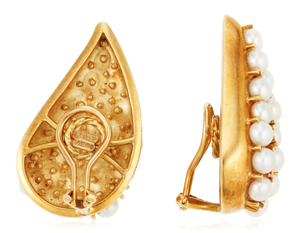 SOLANGE AZAGURY-PARTRIDGE CULTURED PEARL AND GOLD EARRINGS, | Christie’s