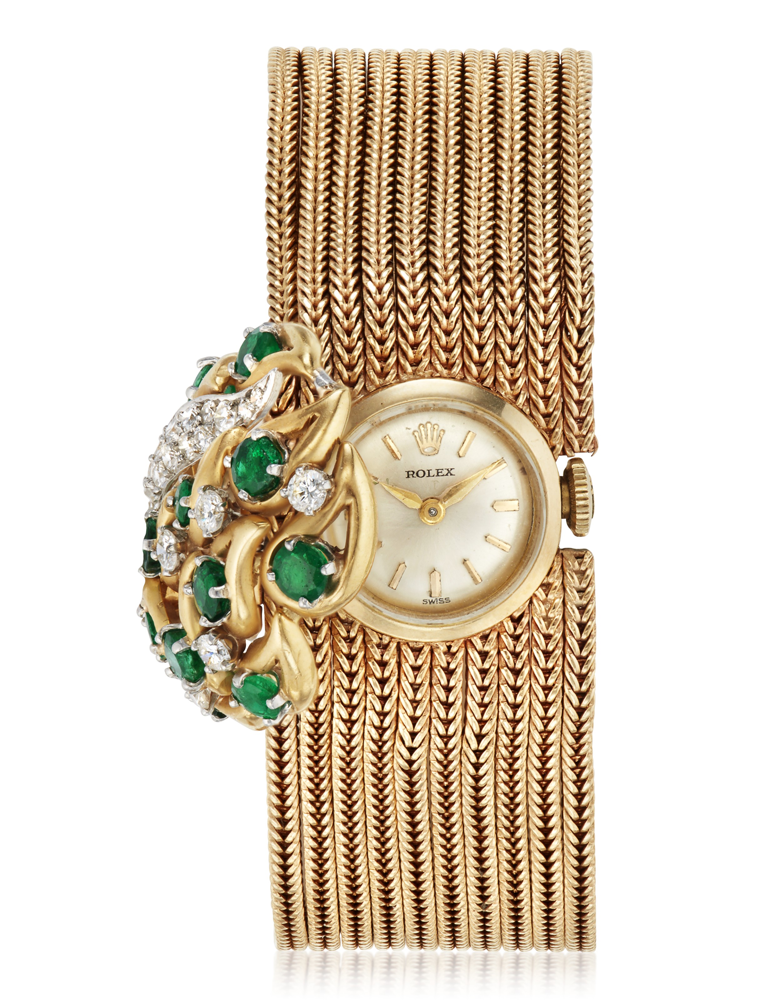 RUSER ROLEX DIAMOND AND EMERALD COVERED WATCH, | Christie’s