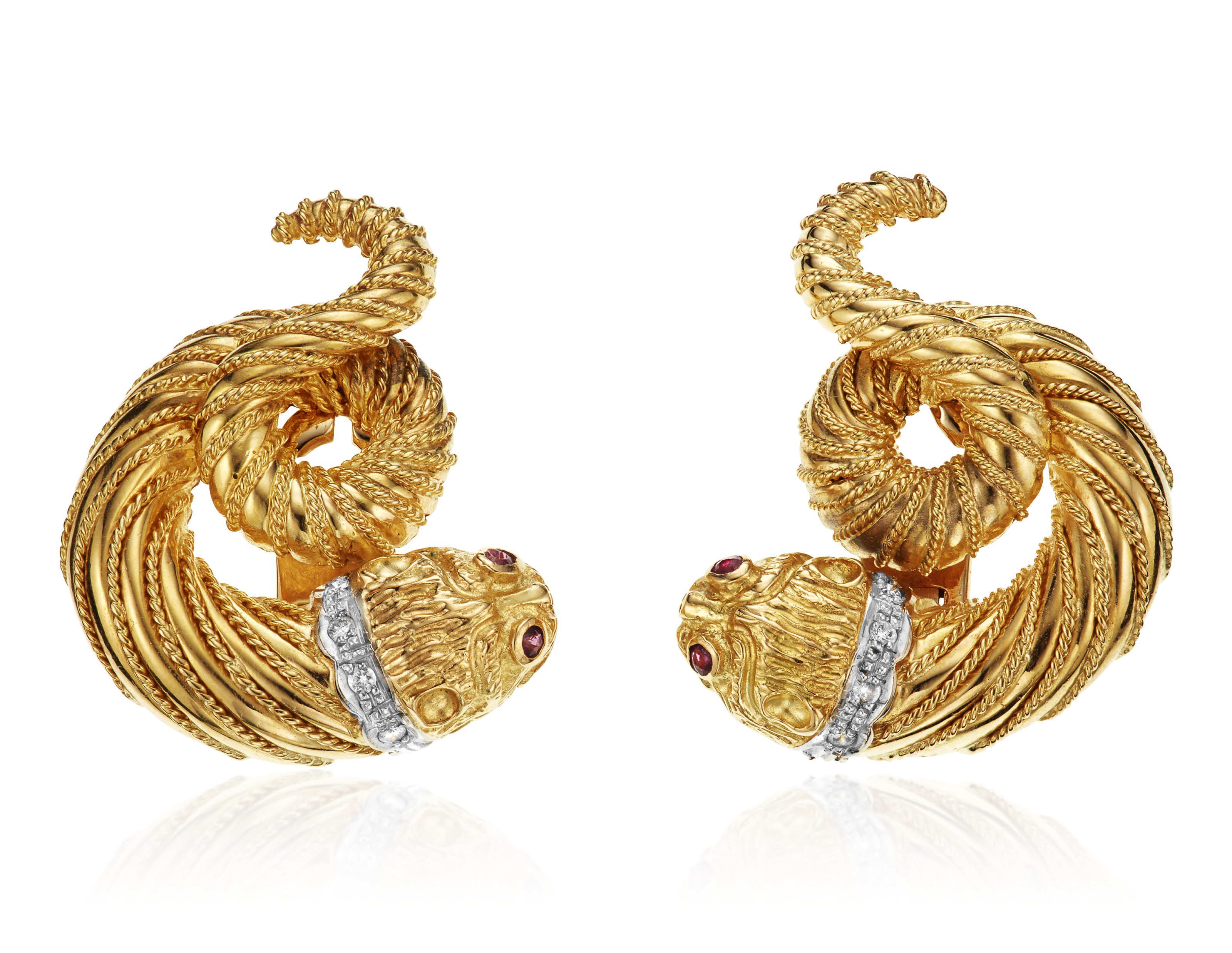 ILIAS LALAOUNIS DIAMOND AND RUBY EARRINGS, | Christie’s