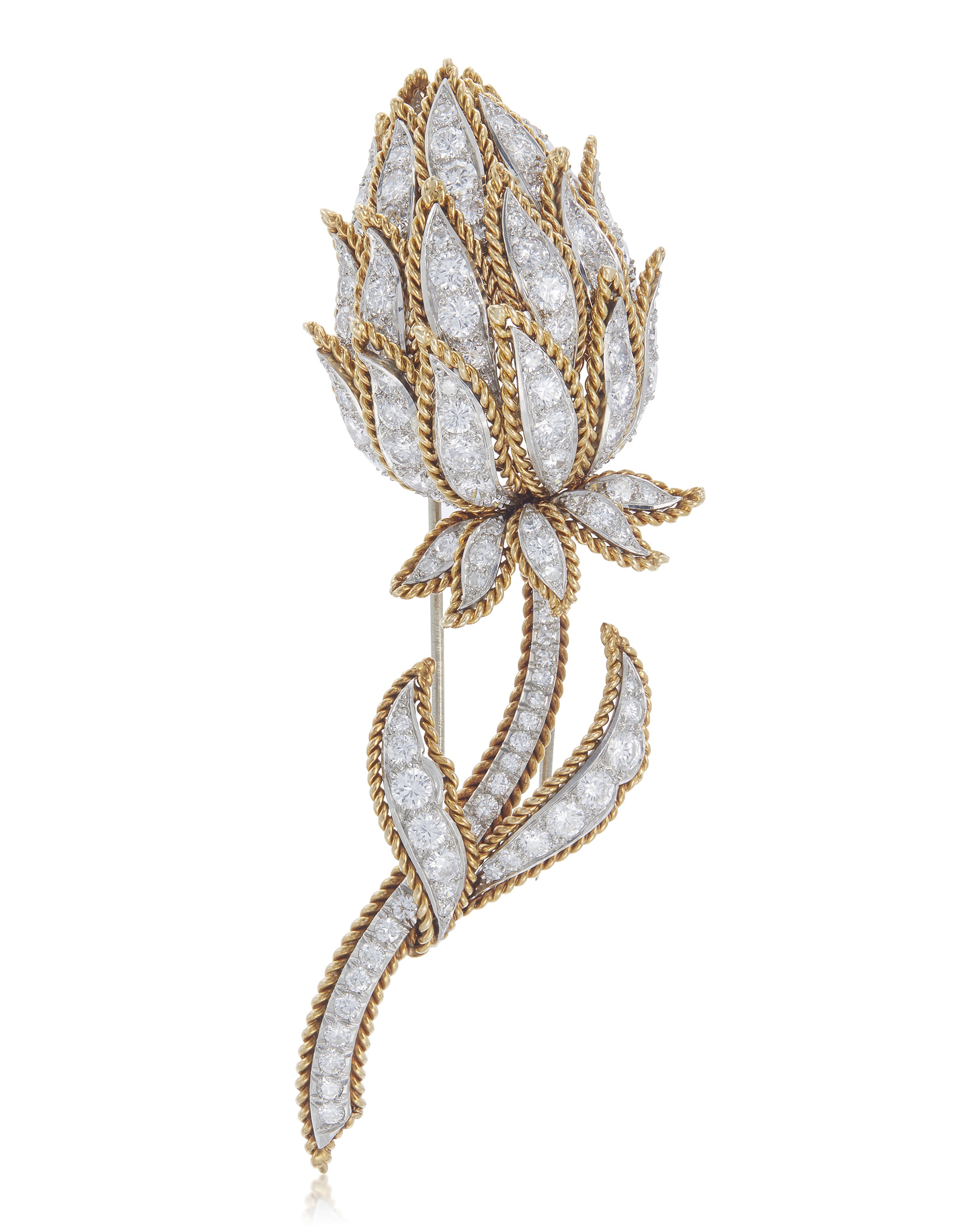 VAN CLEEF & ARPELS DIAMOND FLOWER BROOCH, | Christie’s