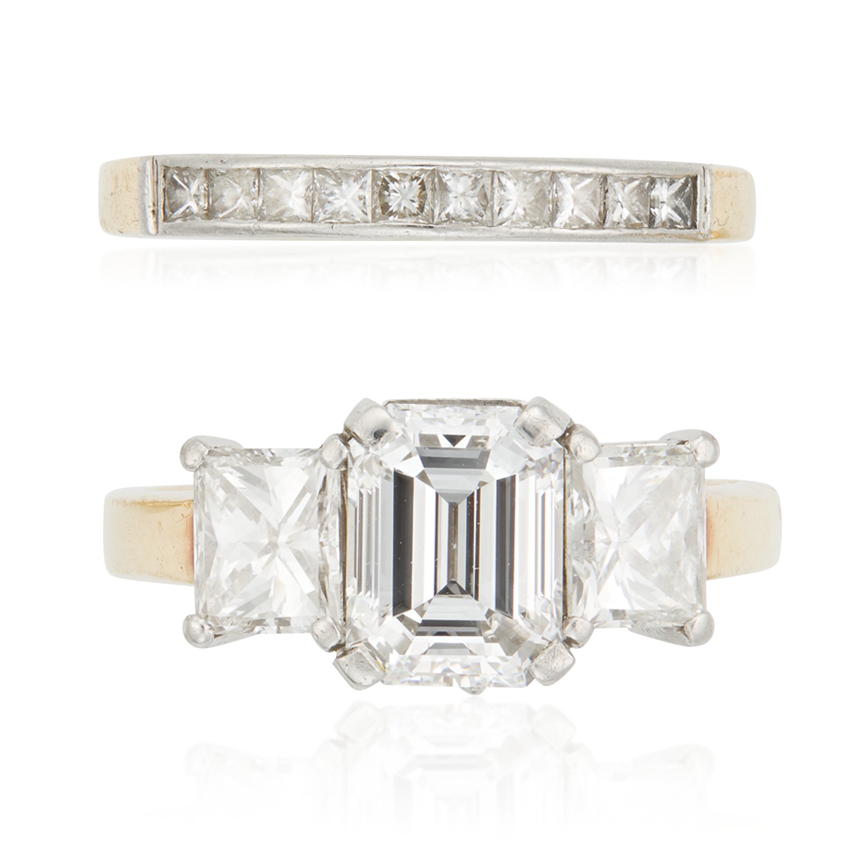 ASPREY & GARRARD DIAMOND RING AND BAND WITH GIA REPORT, | Christie’s