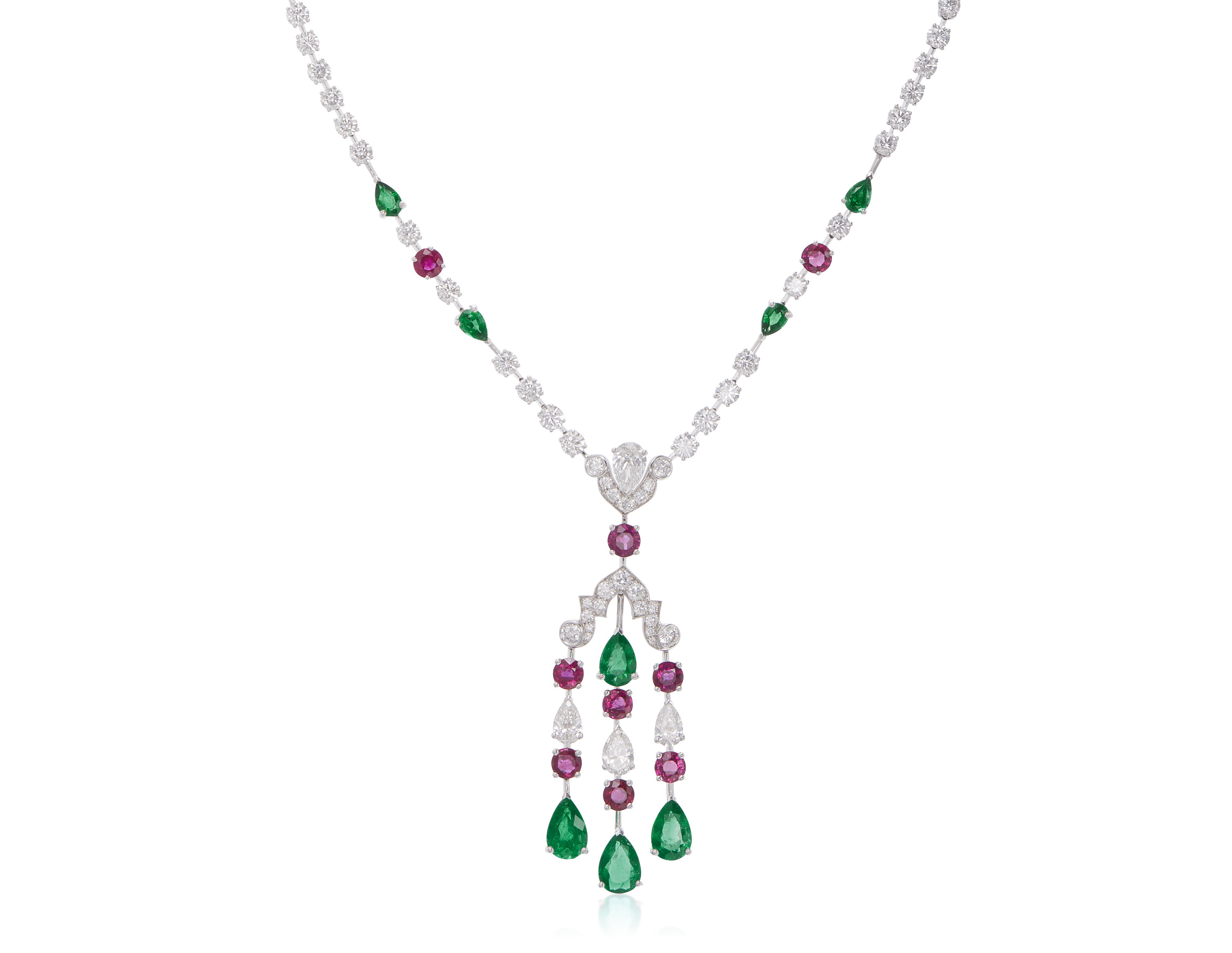 GRAFF DIAMOND, EMERALD AND RUBY NECKLACE, | Christie’s