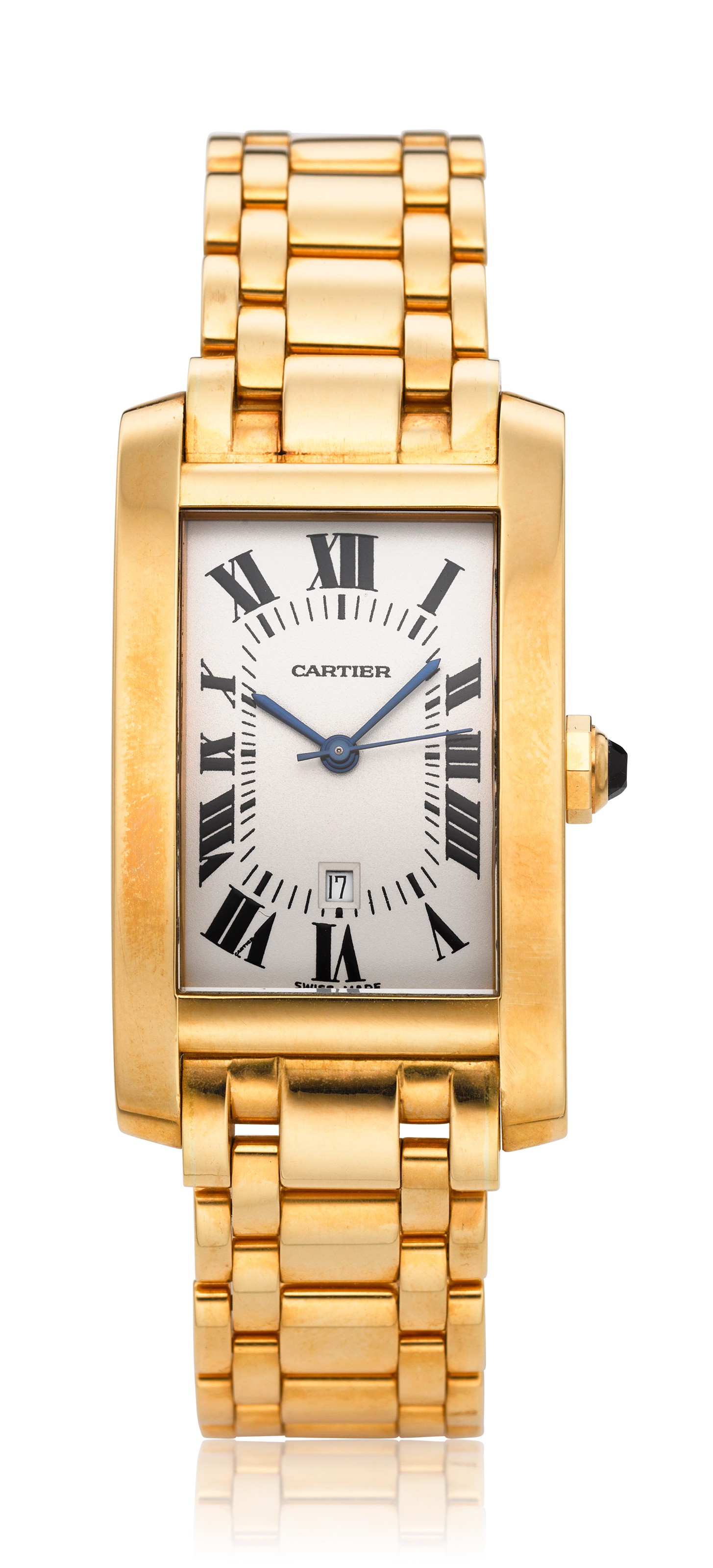CARTIER, TANK AMÉRICAINE, 18K GOLD, AUTOMATIC WRISTWATCH | Barnebys