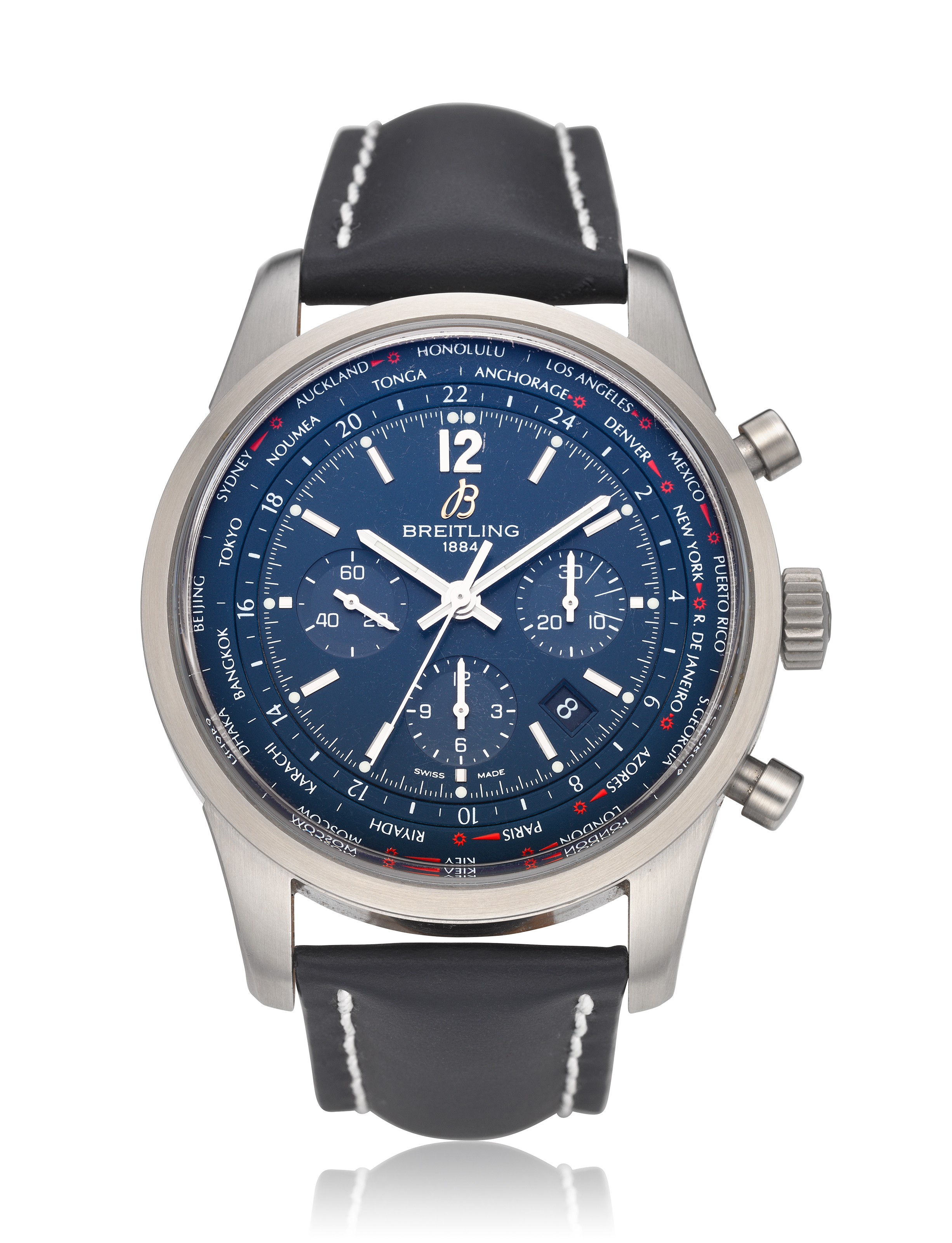 BREITLING, TRANSOCEAN UNITIME PILOT, WORLDTIME, CHRONOGRAPH, REF ...