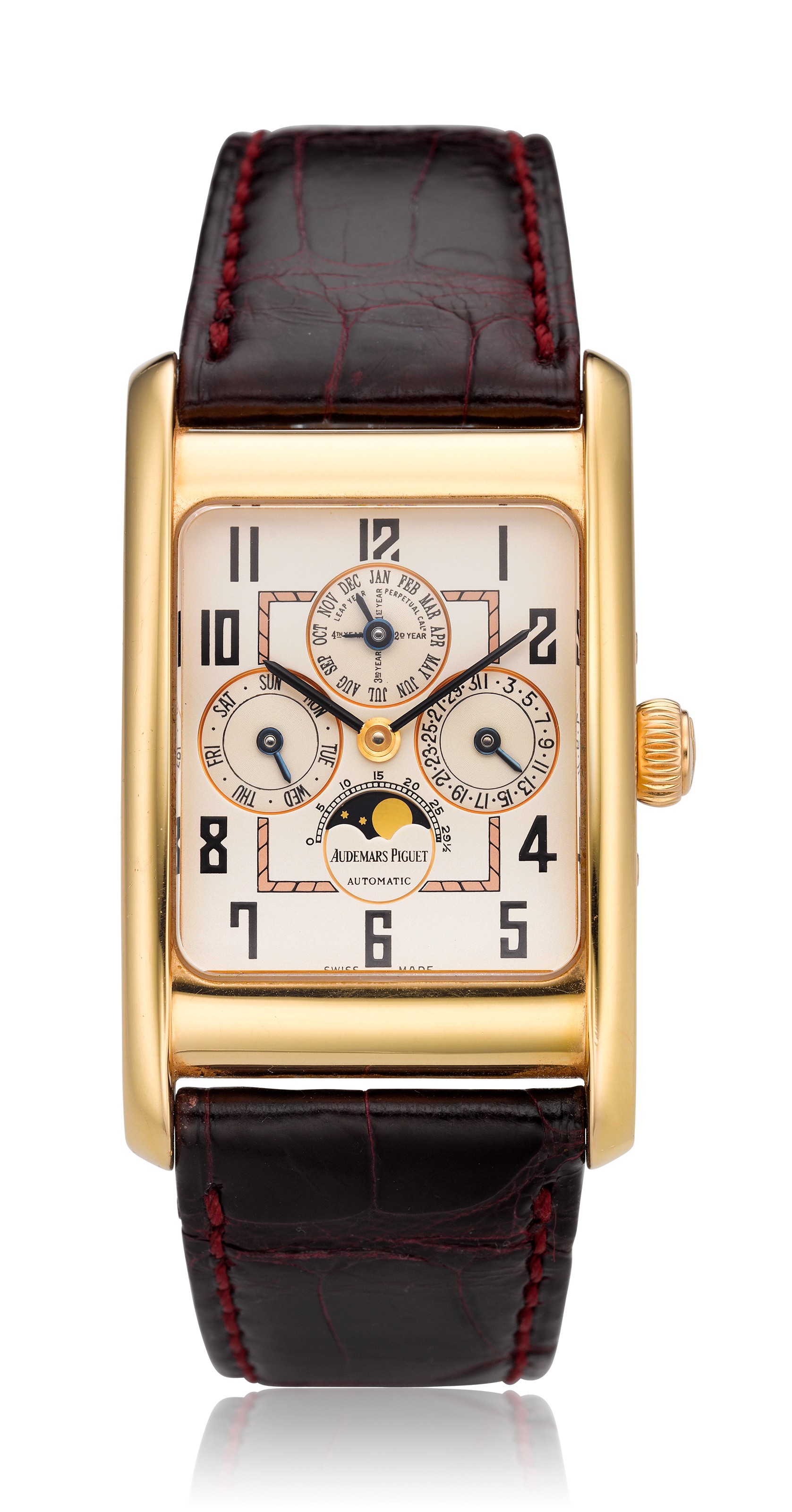 AUDEMARS PIGUET, EDWARD PIGUET, 18K GOLD, QUANTIEME PERPETUEL, MOON ...