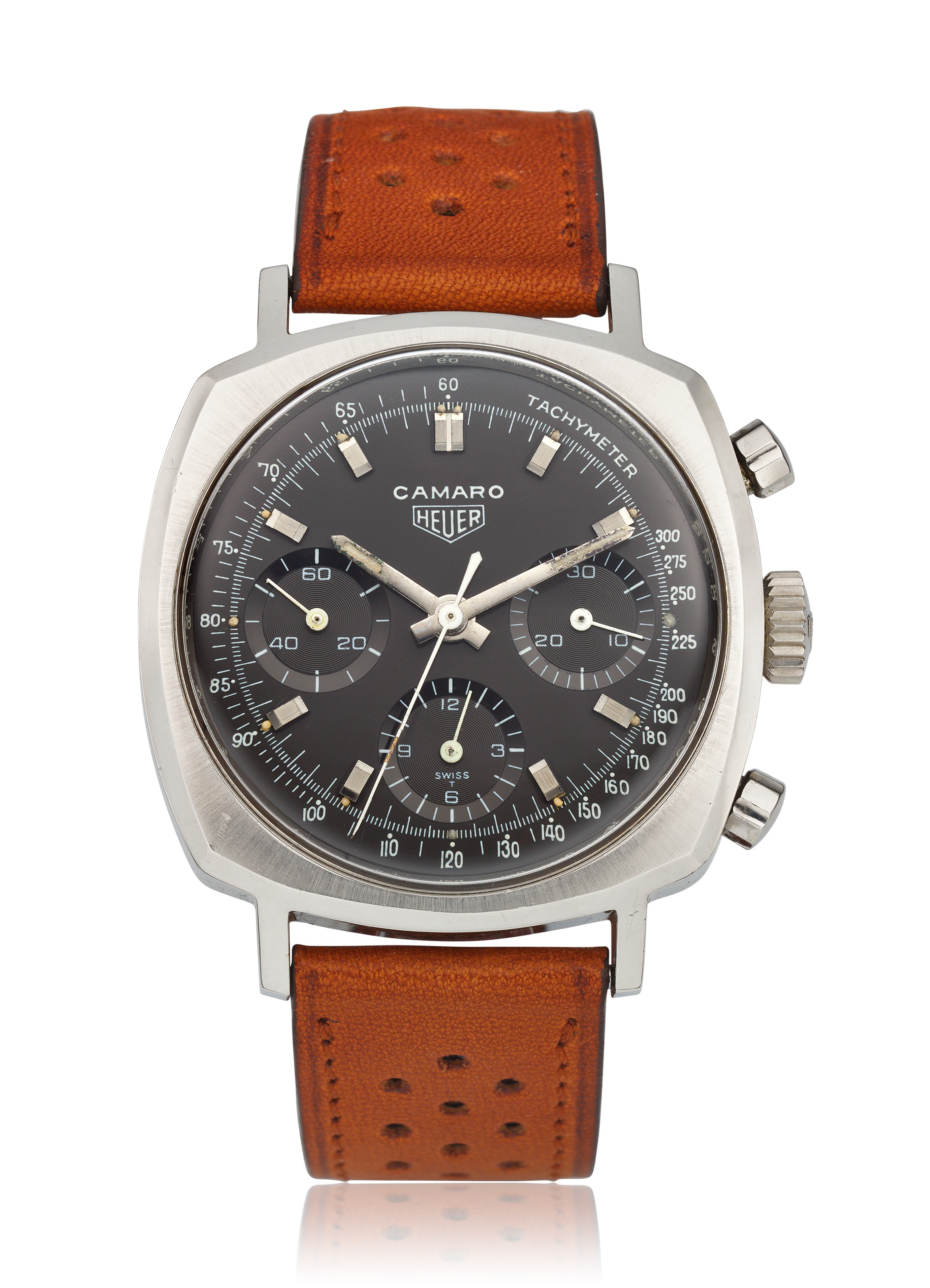 HEUER, STEEL CHRONOGRAPH, CAMARO, REF. 7220, | Christie’s