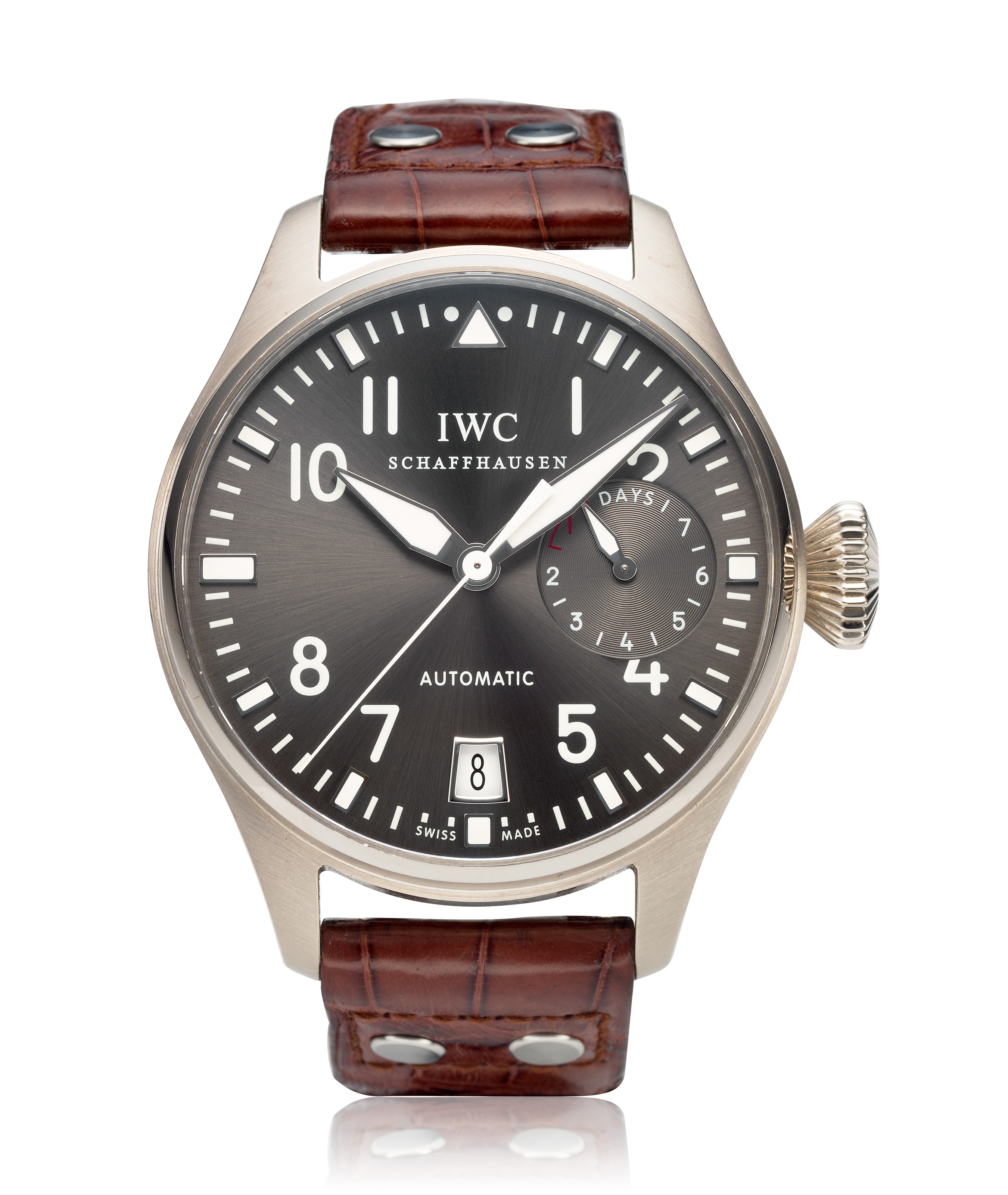 IWC, 18K WHITE GOLD GROSSE FLIEGERUHR “BIG PILOT”, | Christie’s